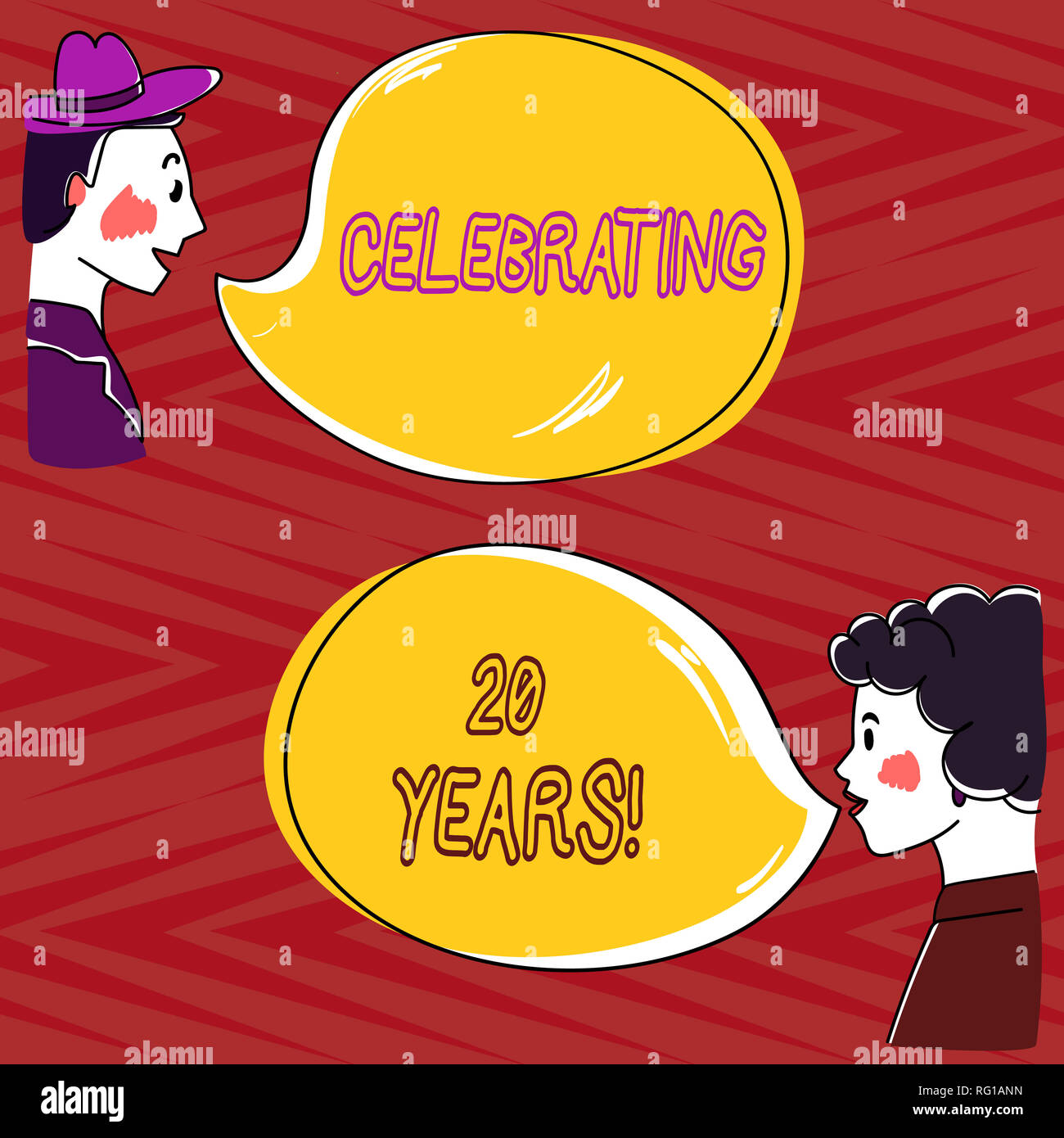 Writing note showing Celebrating 20 Years. Business photo showcasing ...