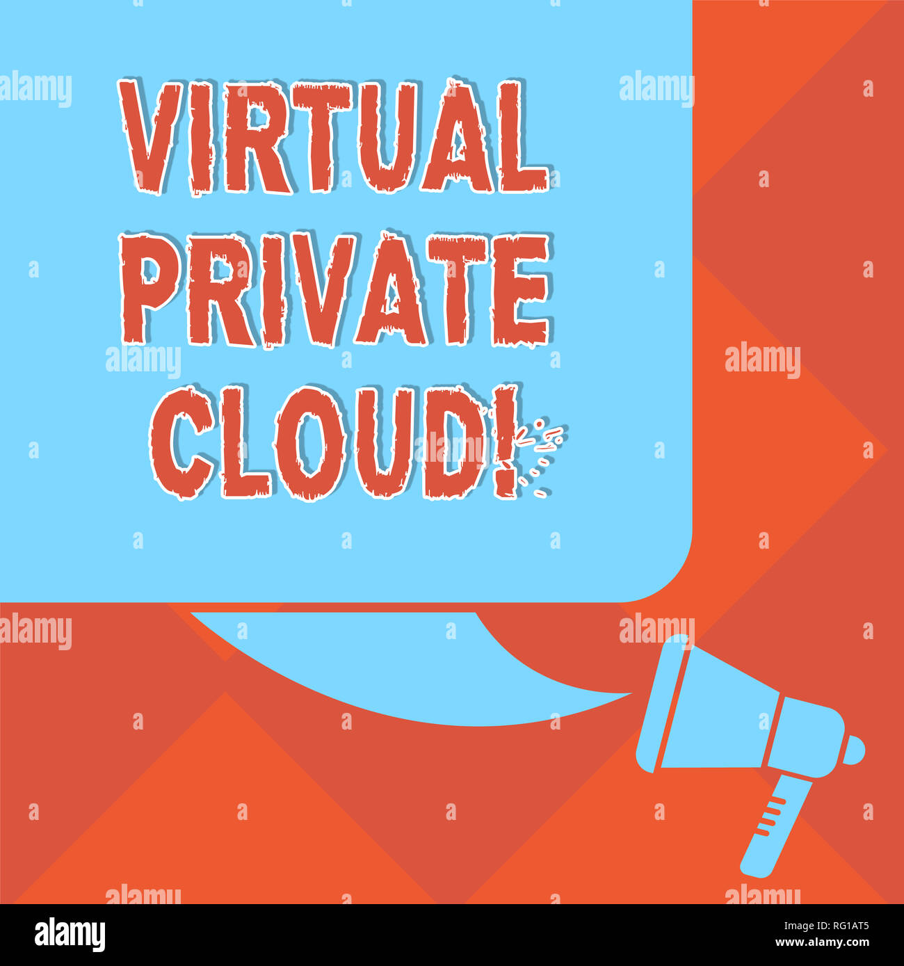 Handwriting text Virtual Private Cloud. Concept meaning configurable pool of shared computing ...