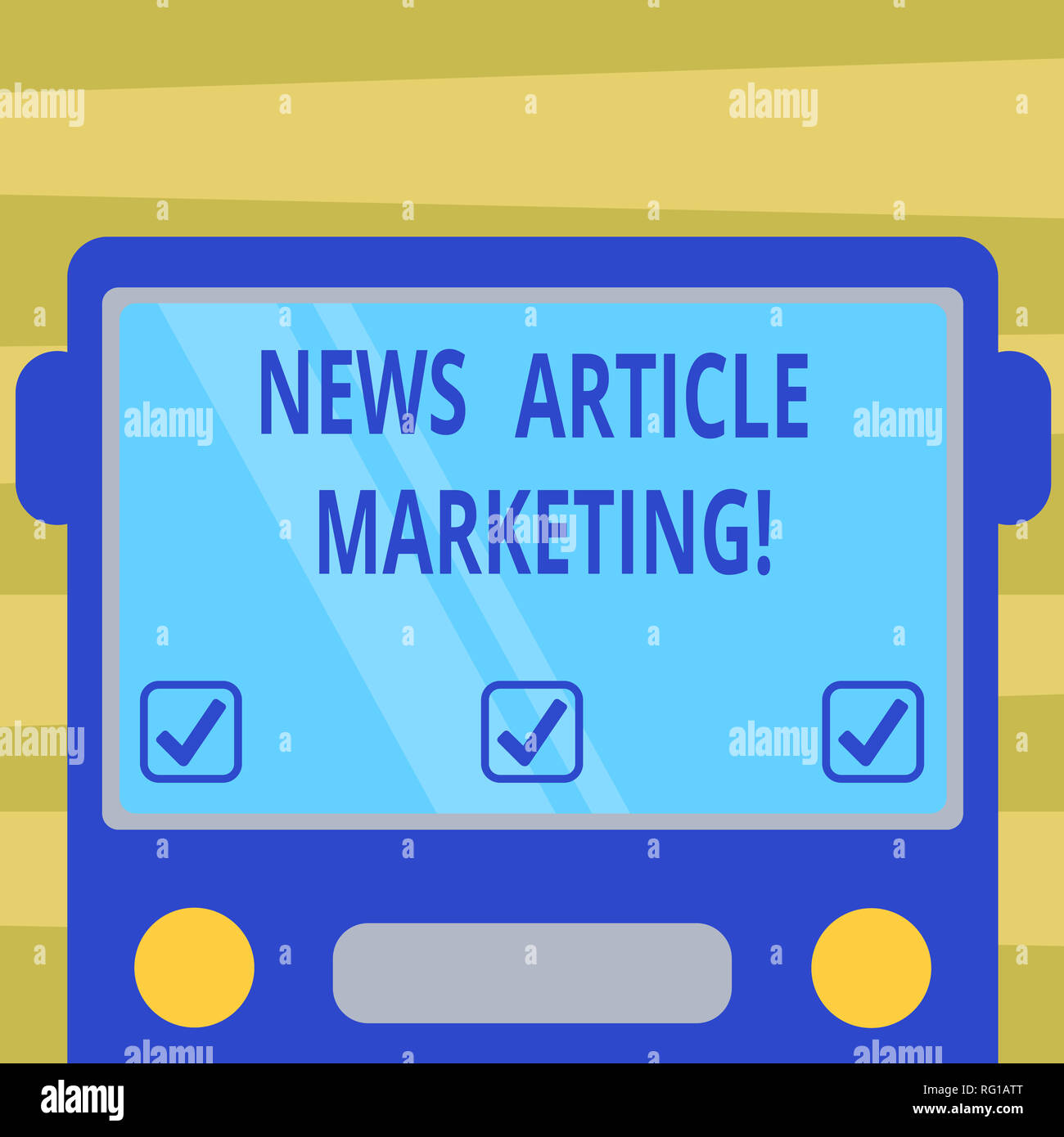 Text sign showing News Article Marketing. Conceptual photo Write and ...