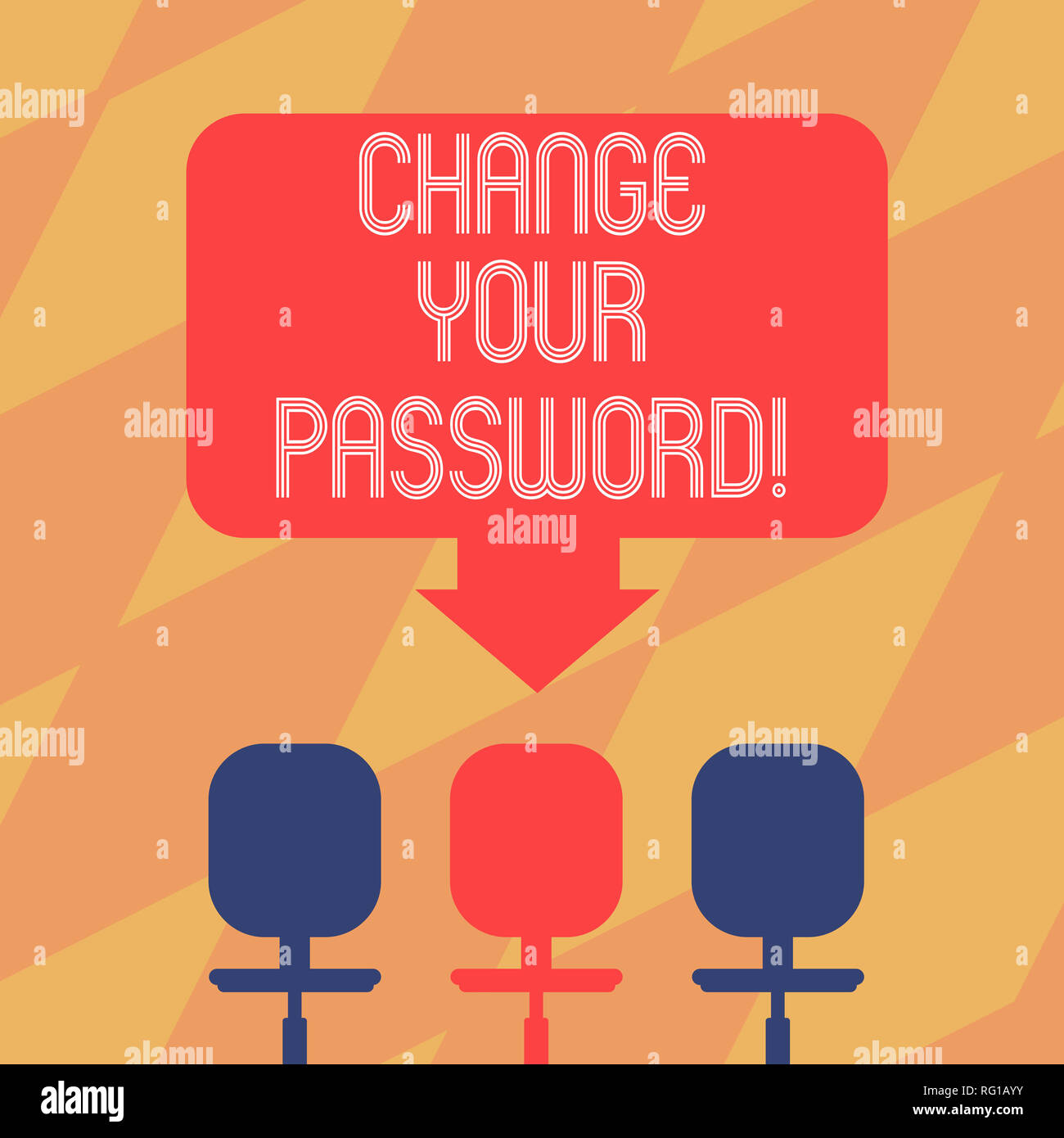 Text sign showing Change Your Password. Conceptual photo Resetting the ...