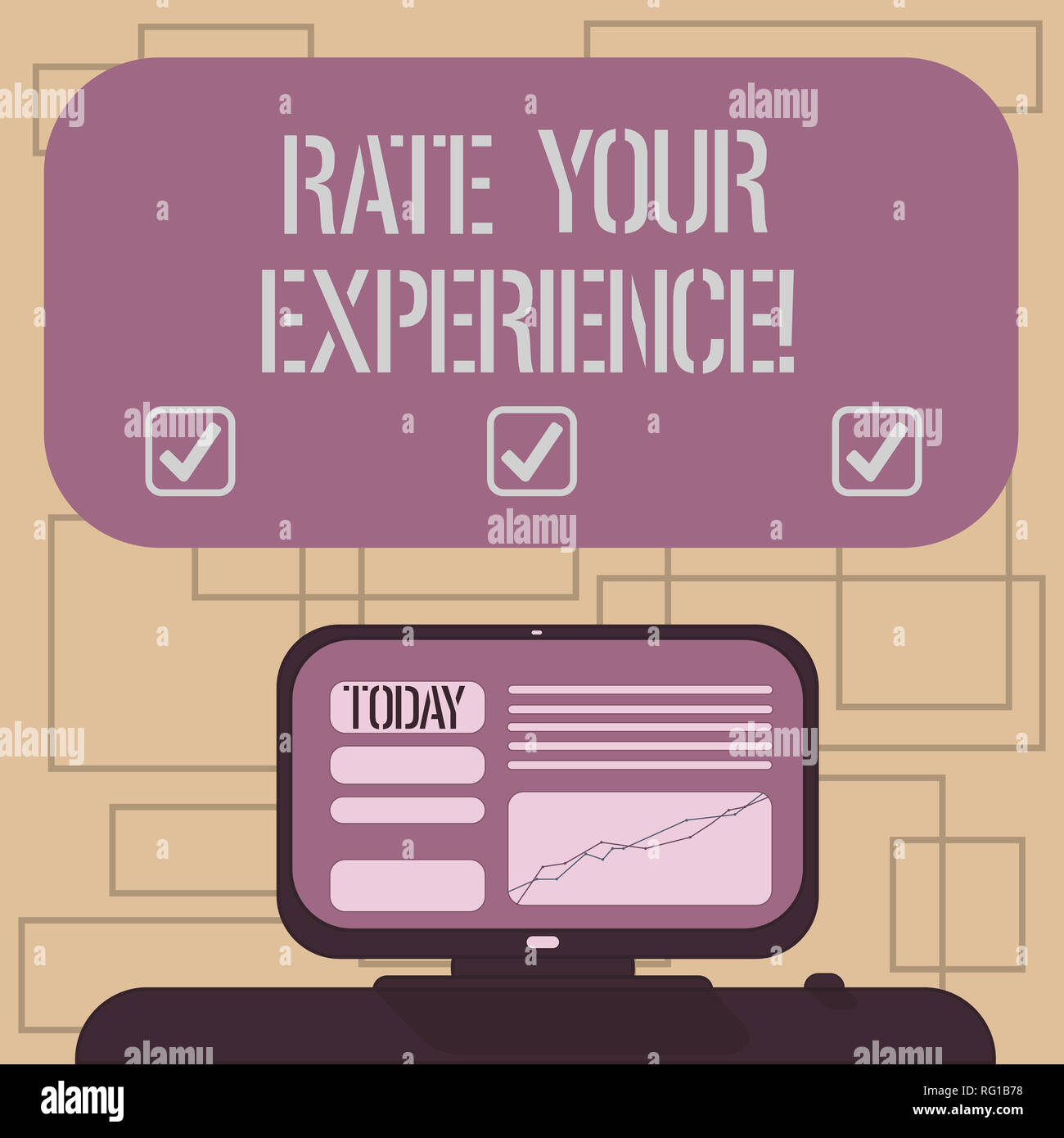 Text sign showing Rate Your Experience. Conceptual photo Evaluate the ...