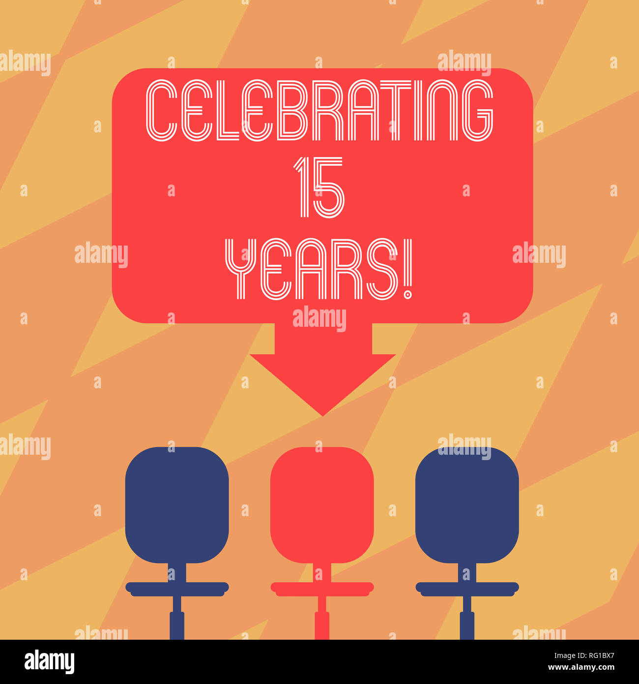 Text sign showing Celebrating 15 Years. Conceptual photo Commemorating ...