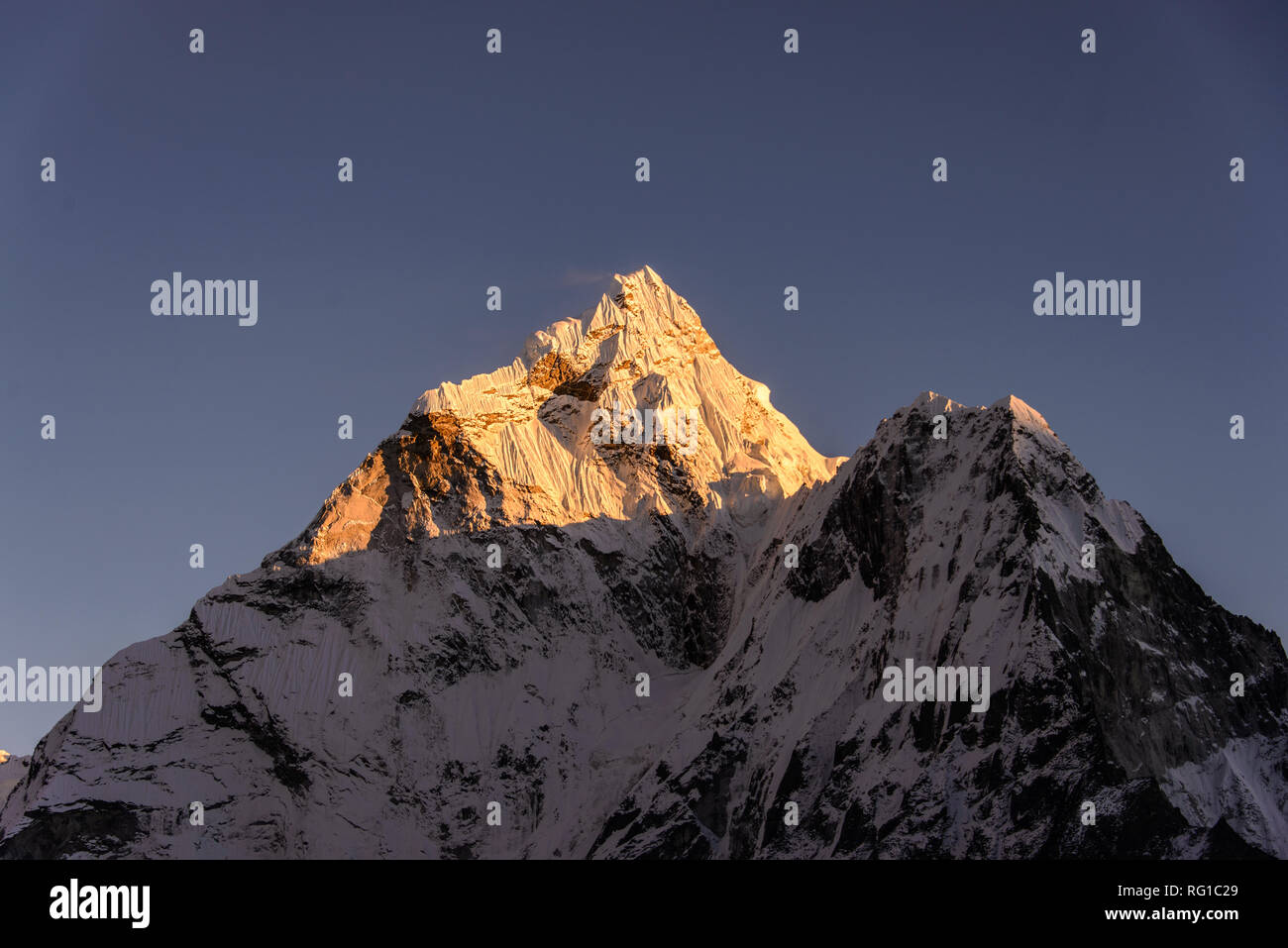 Ama Dablam peak in Nepal Stock Photo - Alamy