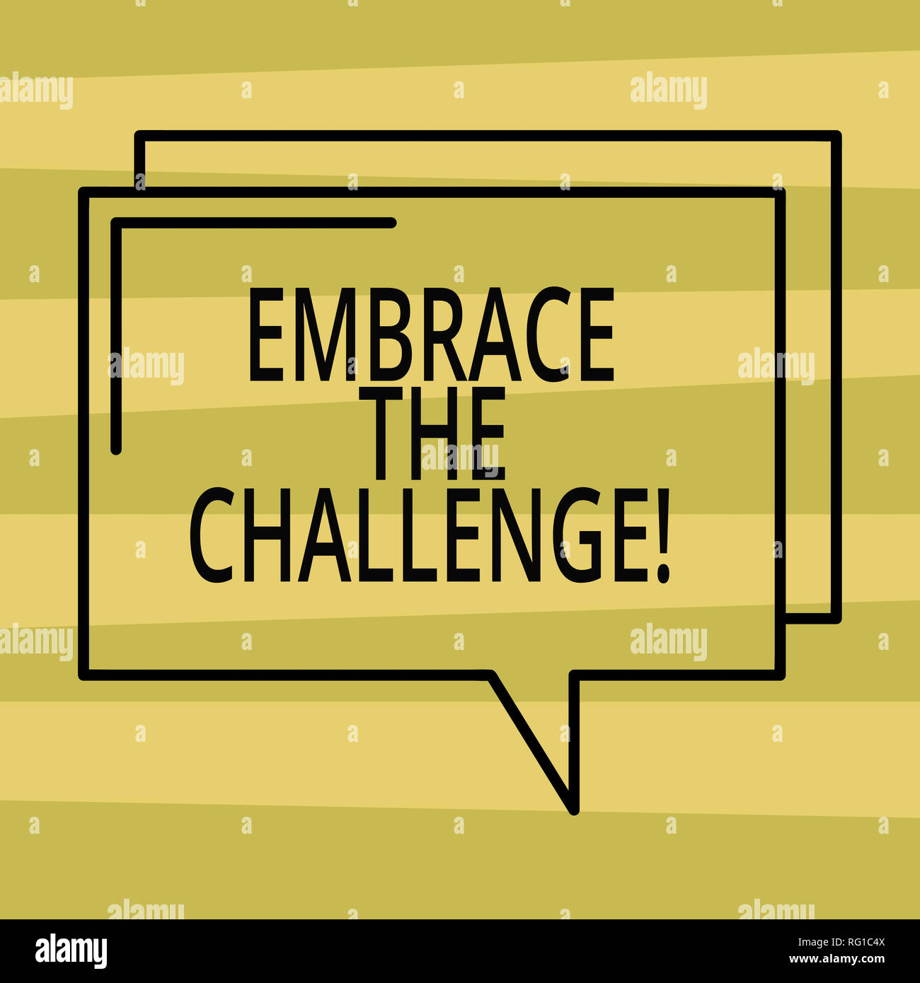 Text sign showing Embrace The Challenge. Conceptual photo Face any ...