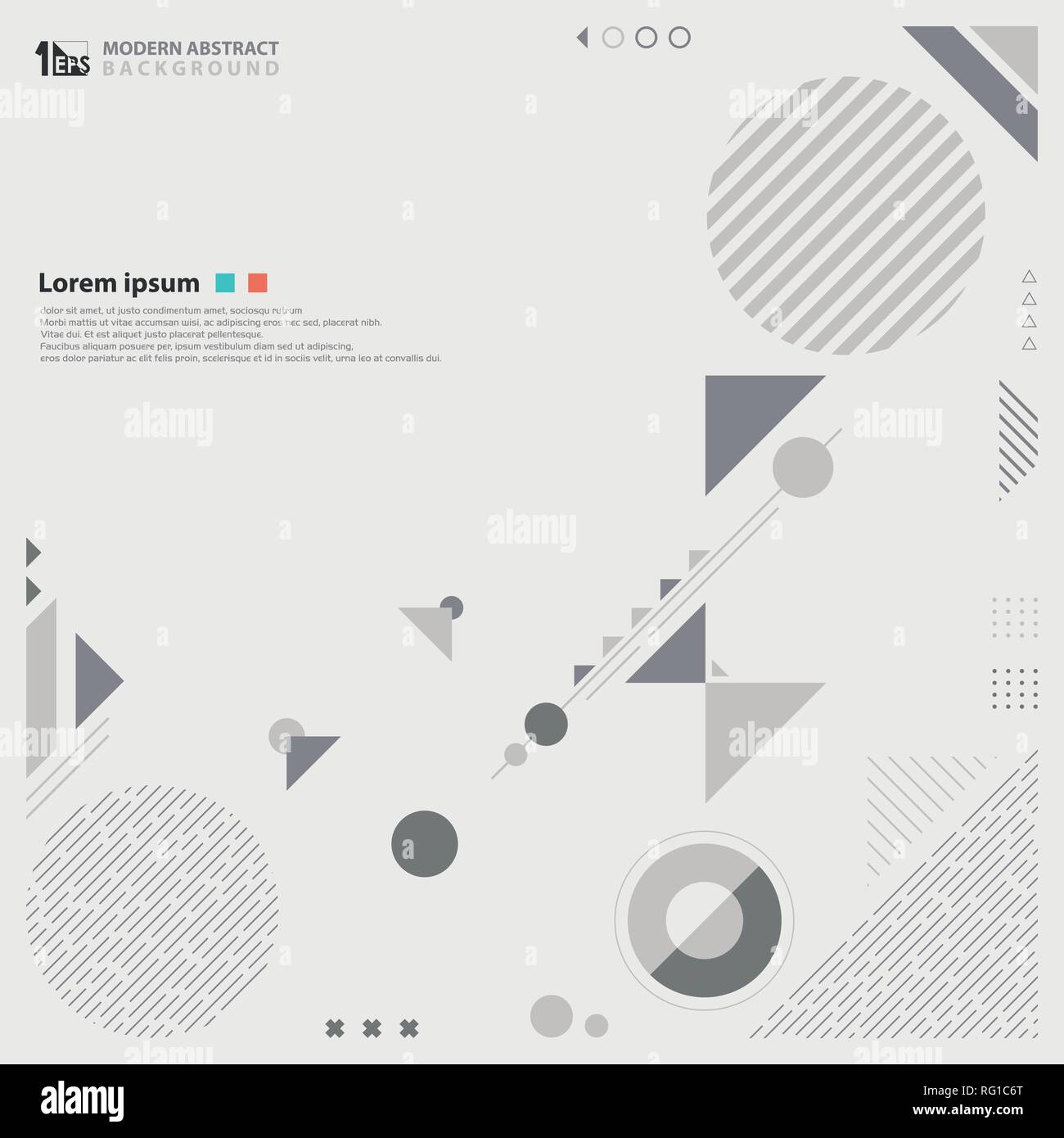 Abstract modern design gray color tone of geometric composition ...