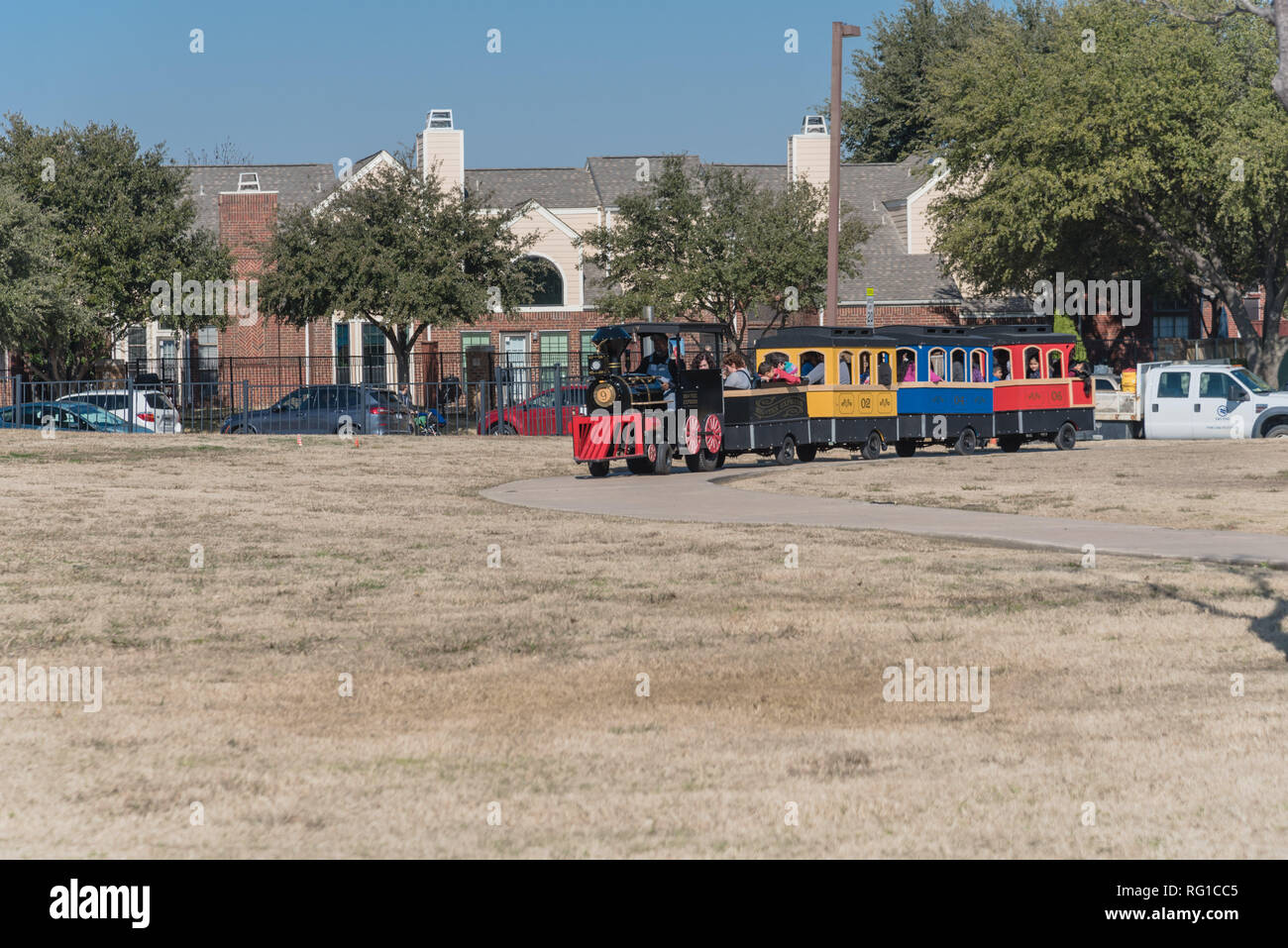 Kids and parents enjoy Choo Choo Train riding at Frost Fest event in ...