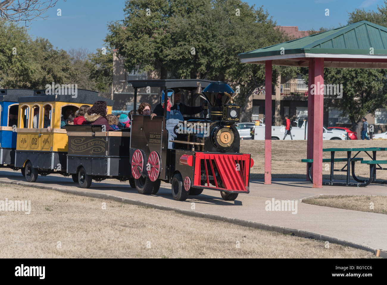 Kids and parents enjoy Choo Choo Train riding at Frost Fest event in ...