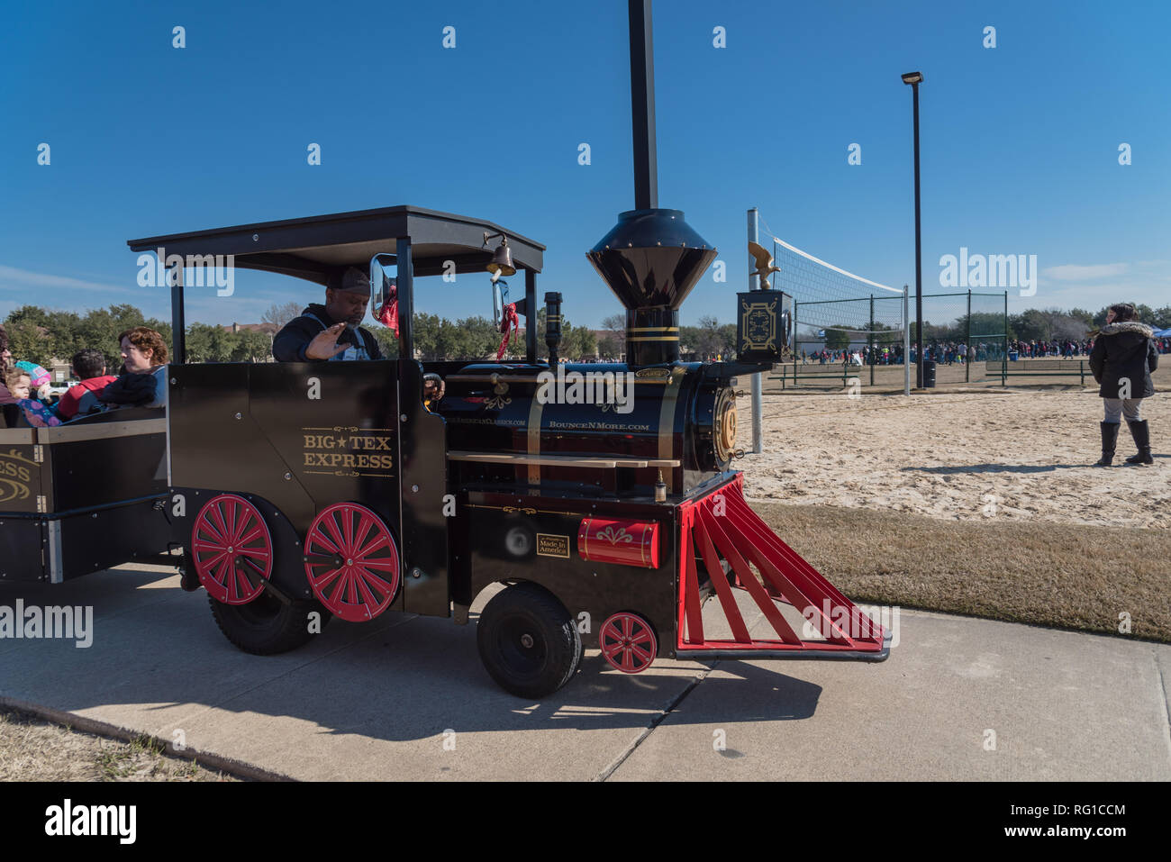 Kids and parents enjoy Choo Choo Train riding at Frost Fest event in ...
