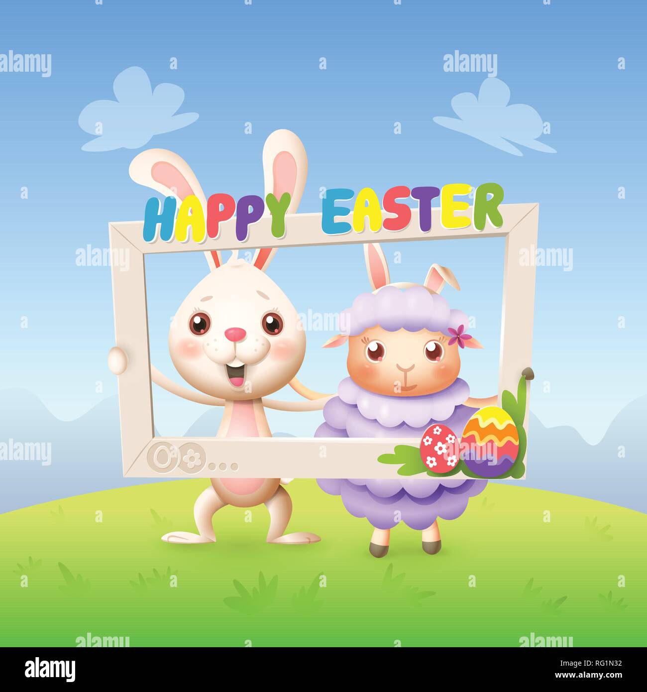 Cartoon photo frame hi-res stock photography and images - Alamy