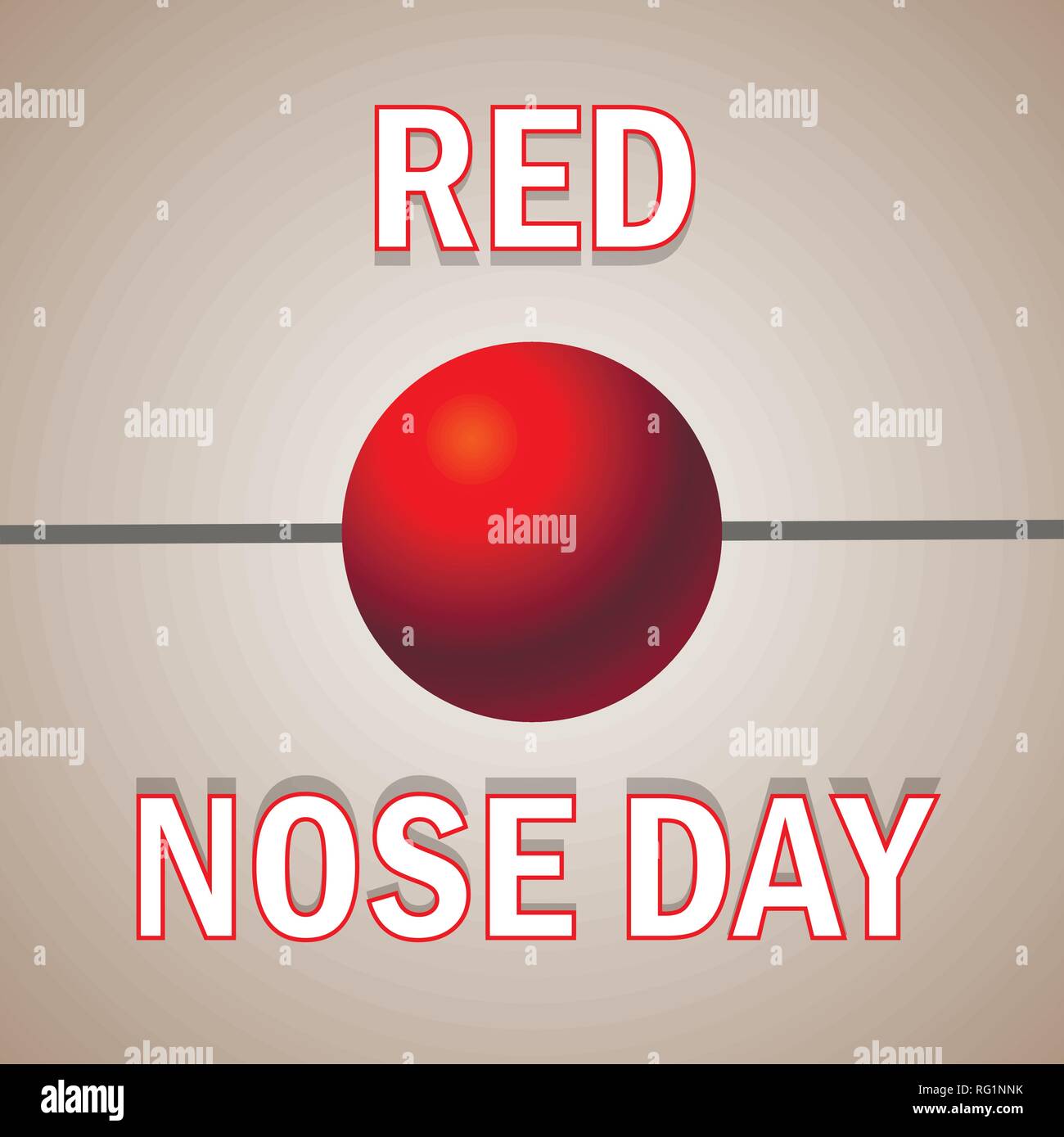 Red nose day card. Charity Day. Vector illustration Stock Vector Image ...