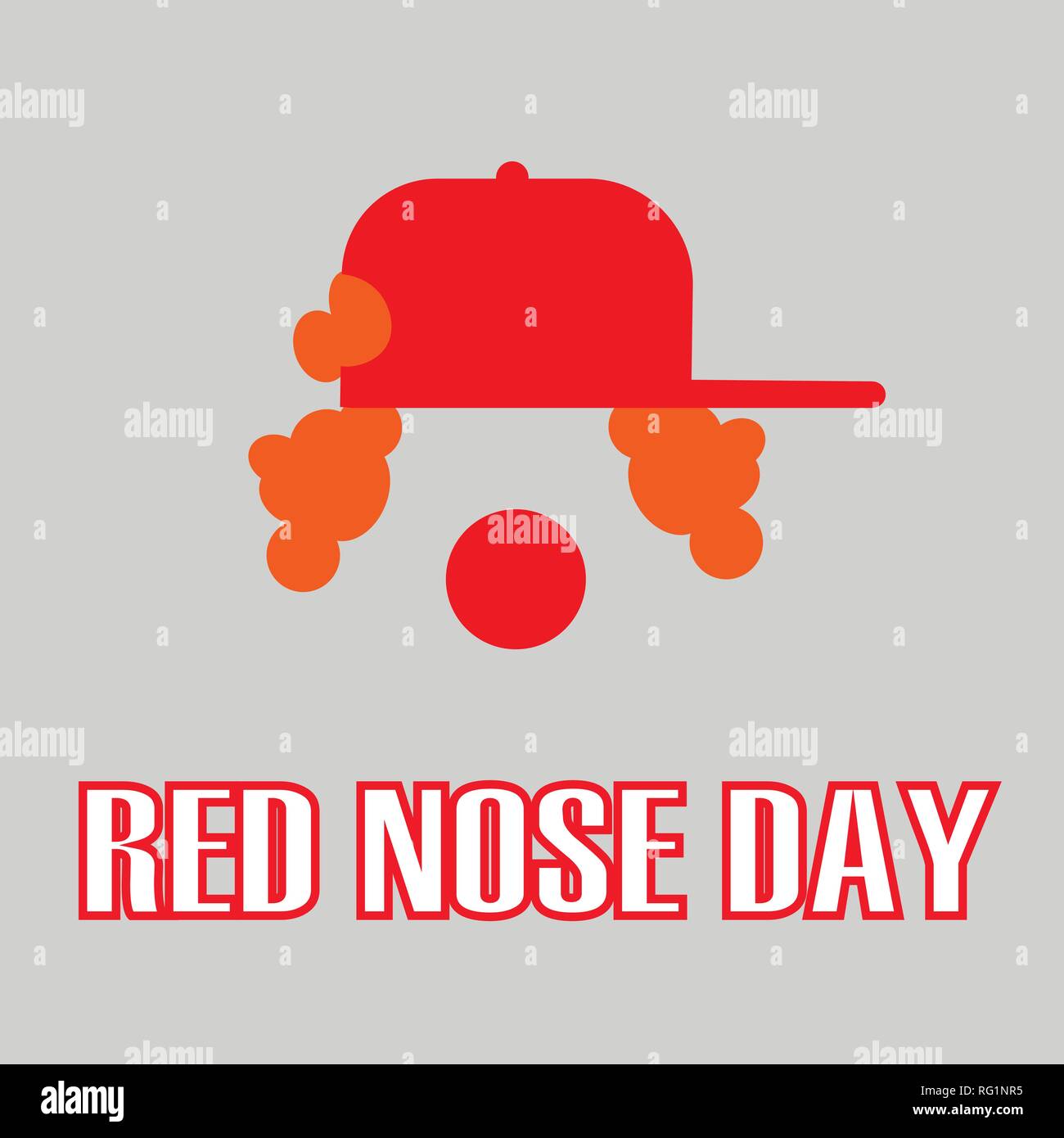 Red nose day card. Charity Day. Vector illustration Stock Vector Image ...