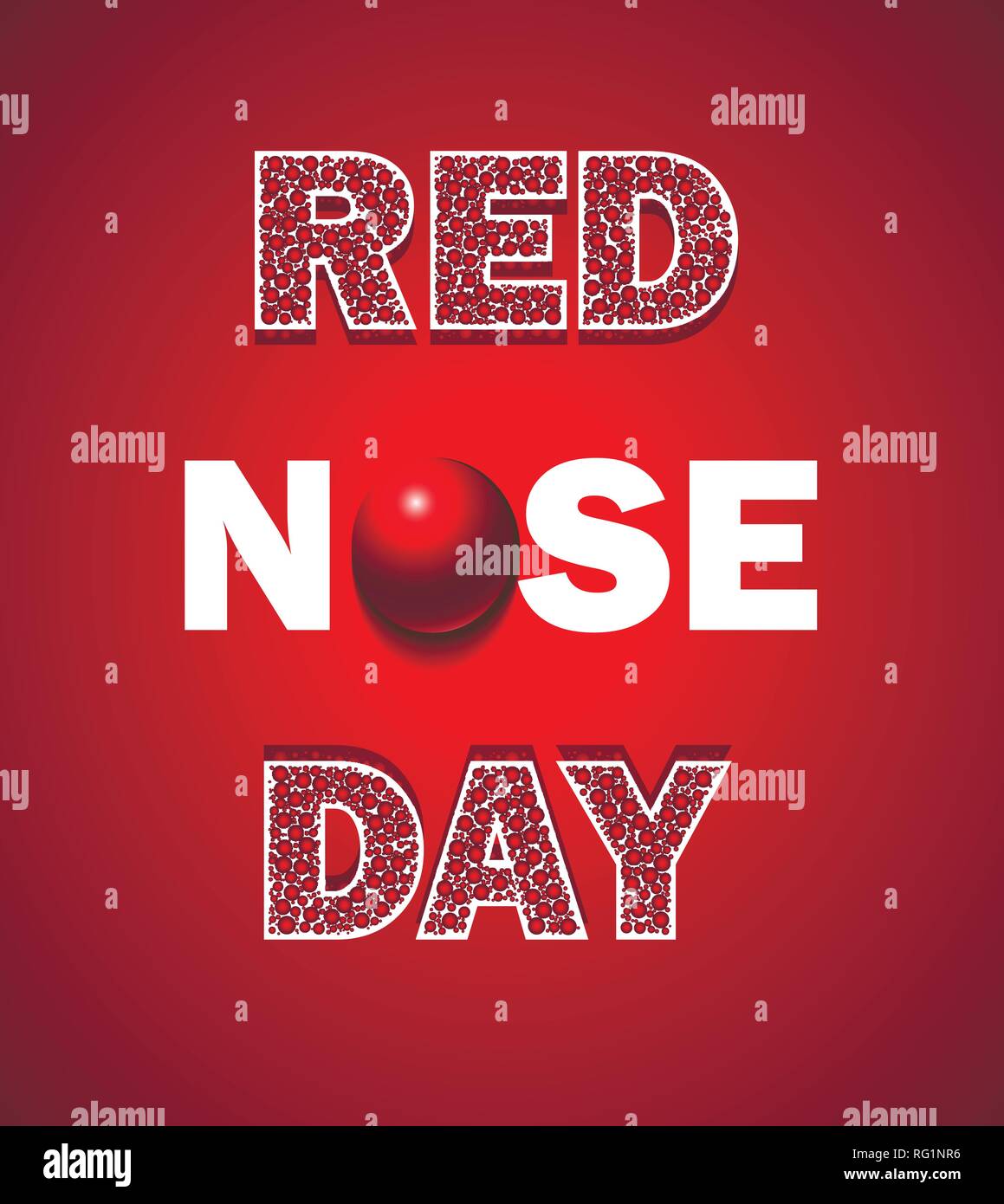 Red nose day card. Charity Day. Vector illustration Stock Vector Image ...