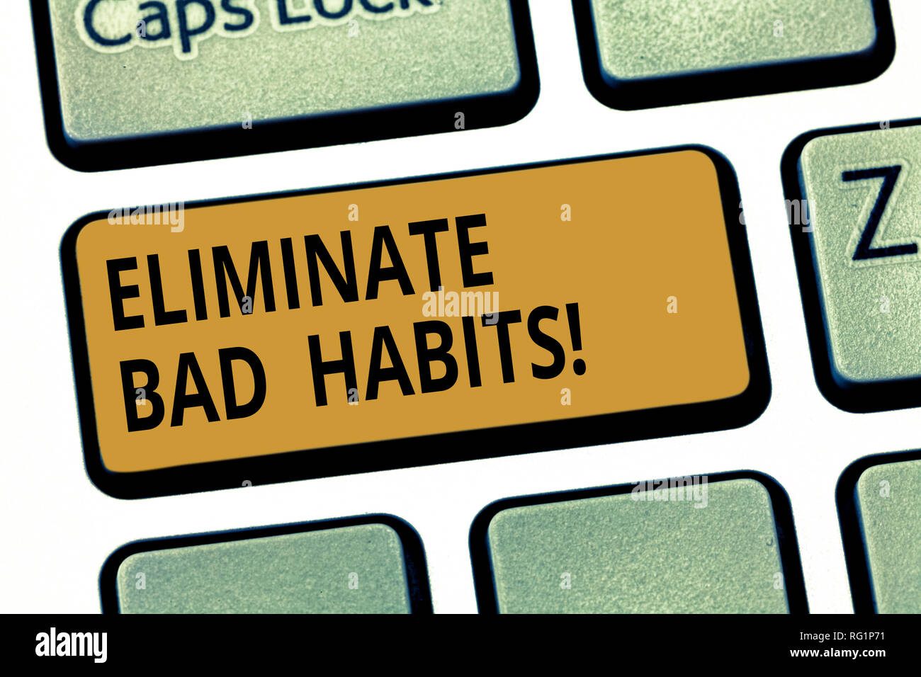 Word writing text Eliminate Bad Habits. Business concept for To stop a ...