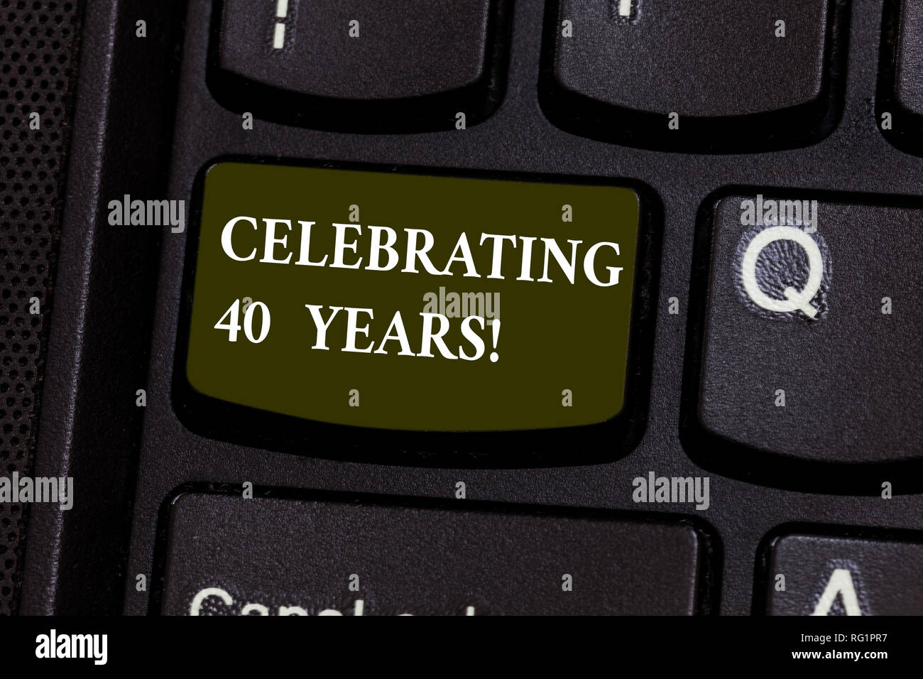 Handwriting text Celebrating 40 Years. Concept meaning Honoring Ruby ...