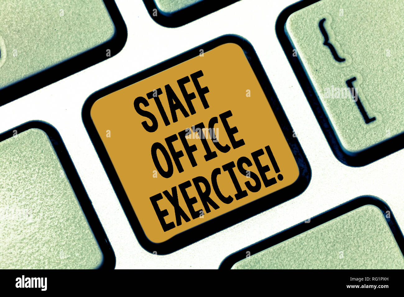 Text sign showing Staff Office Exercise. Conceptual photo Promoting ...