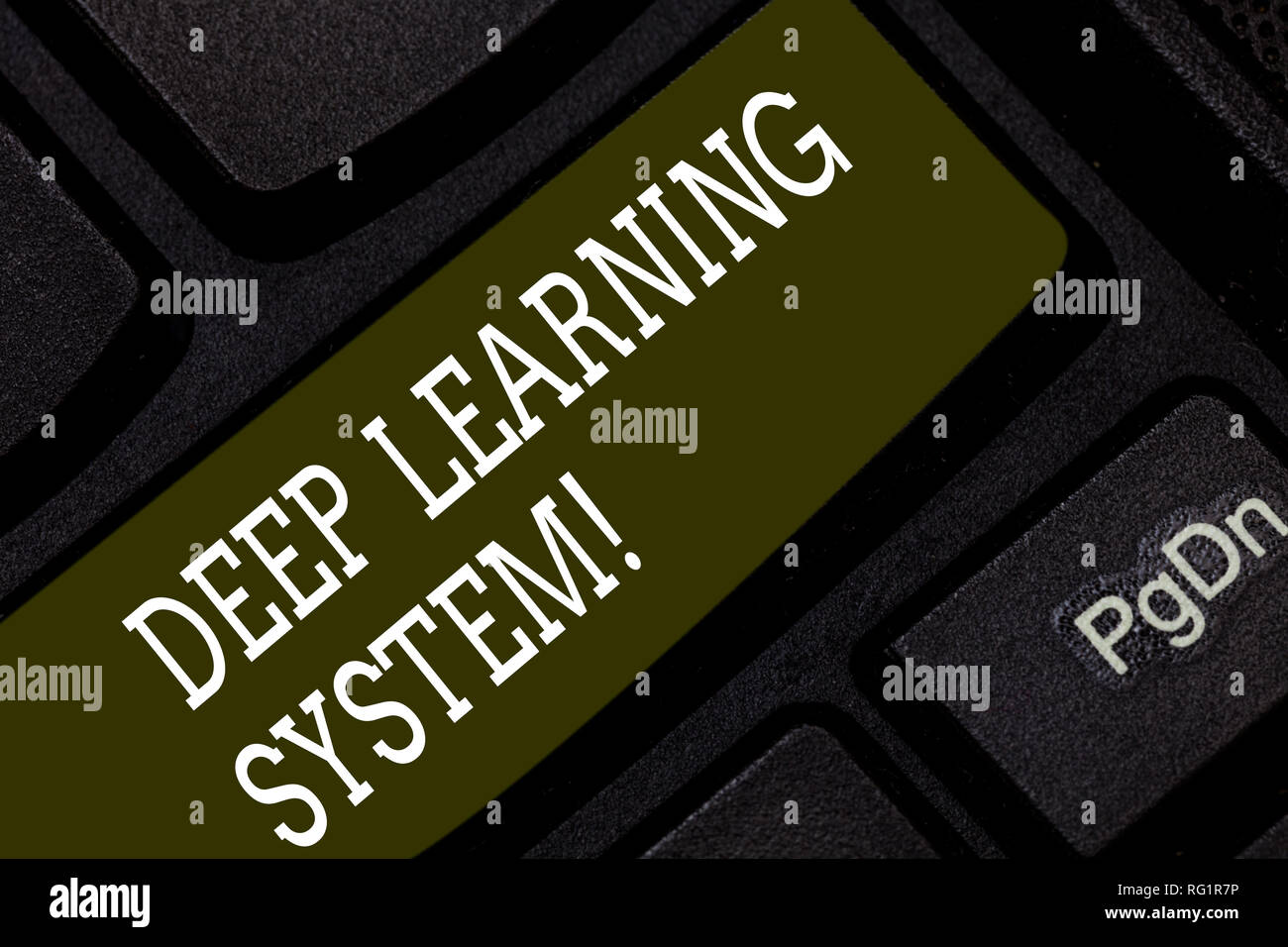 Writing note showing Deep Learning System. Business photo showcasing ...