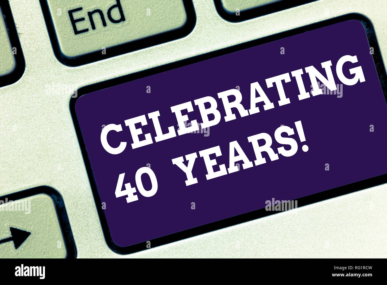 Handwriting text Celebrating 40 Years. Concept meaning Honoring Ruby ...