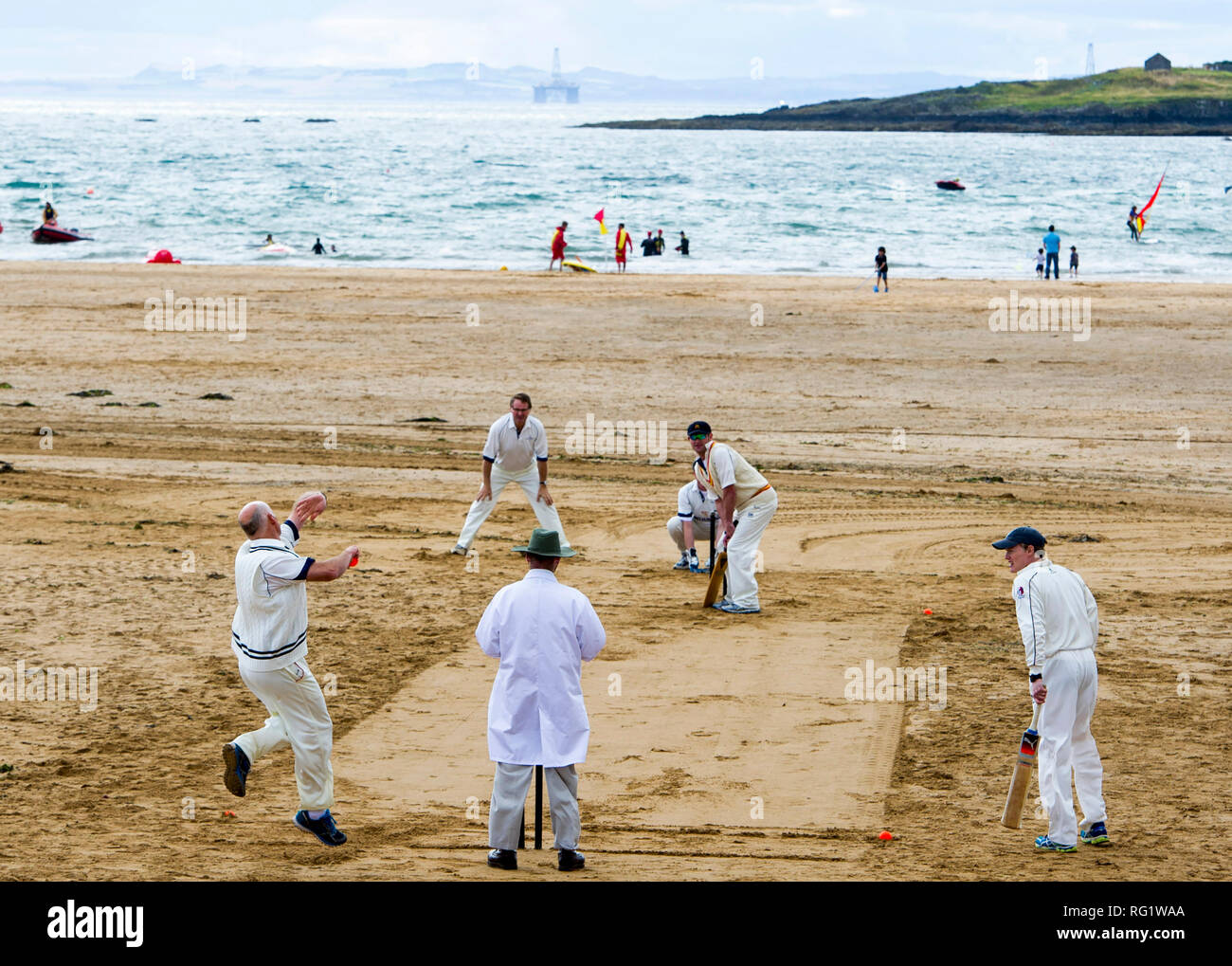Elie Beach Cricket Festival, Elie, Fife Stock Photo - Alamy
