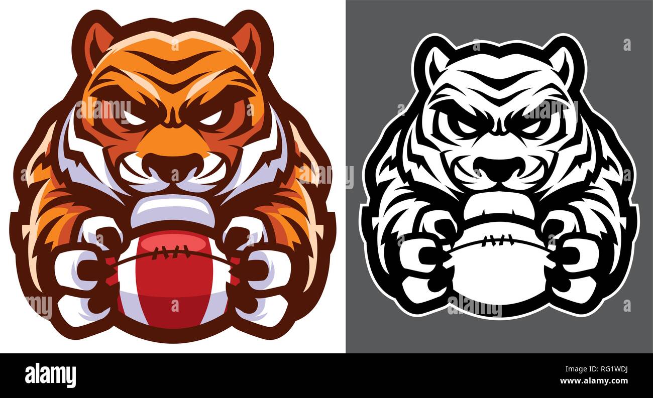 Tiger American Football Mascot Stock Vector Image & Art - Alamy