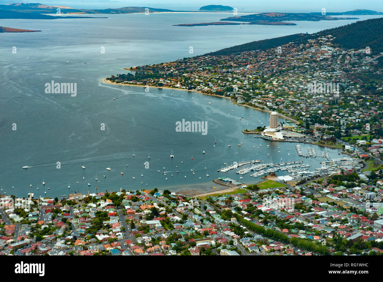 Aerial photograph of Hobart, Tasmania, Australia Stock Photo - Alamy