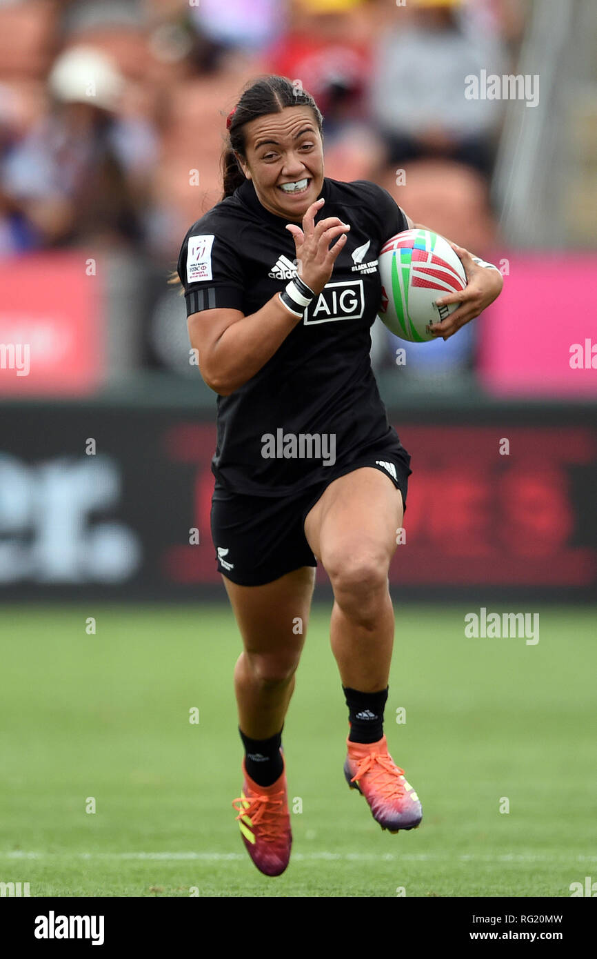 New Zealand's Stacey Waaka in action during Stock Photo - Alamy