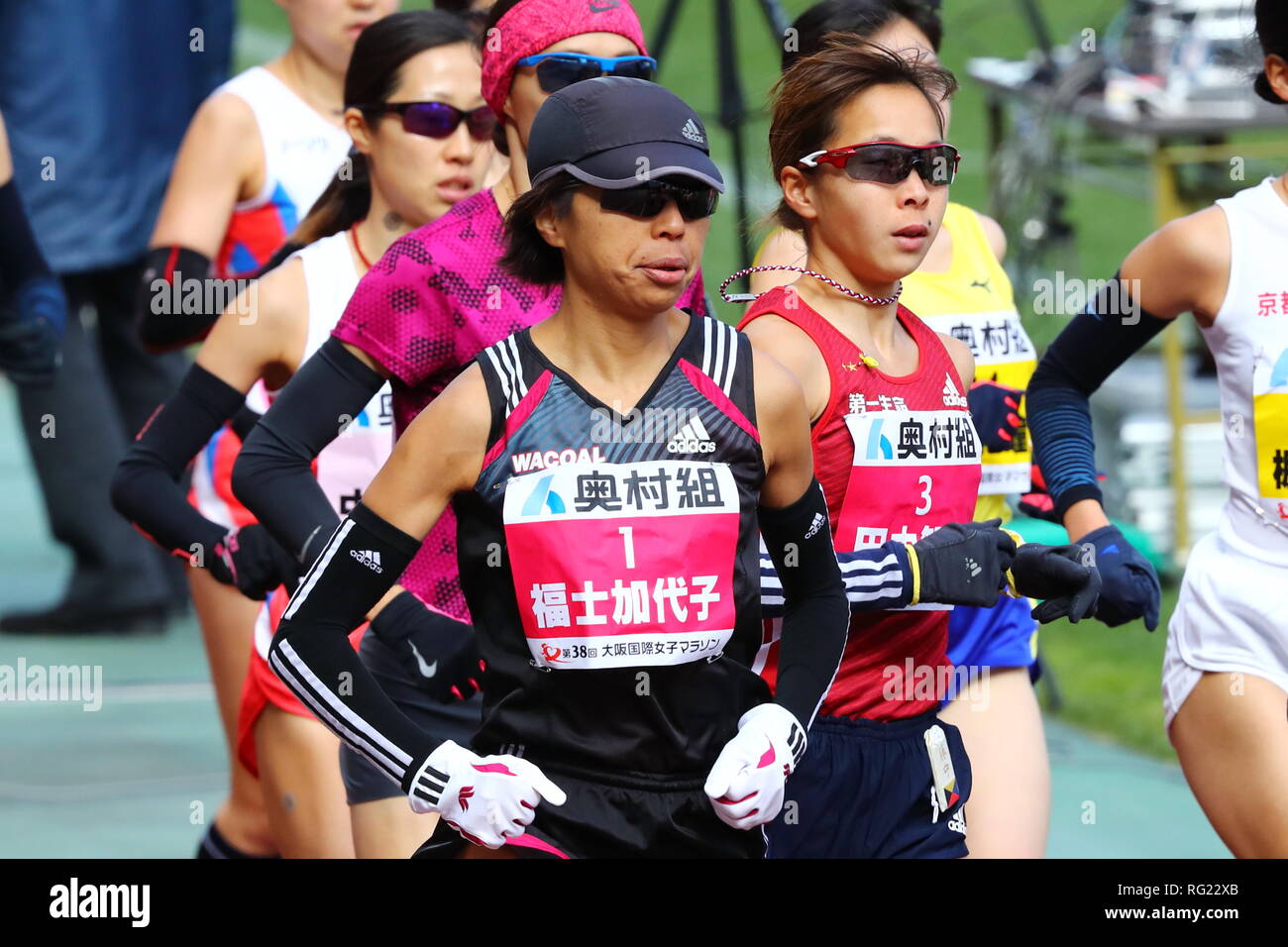 Osaka, Japan. 27th Jan, 2019. (L-R) Kayoko Fukushi, Tomomi Tanaka (JPN ...