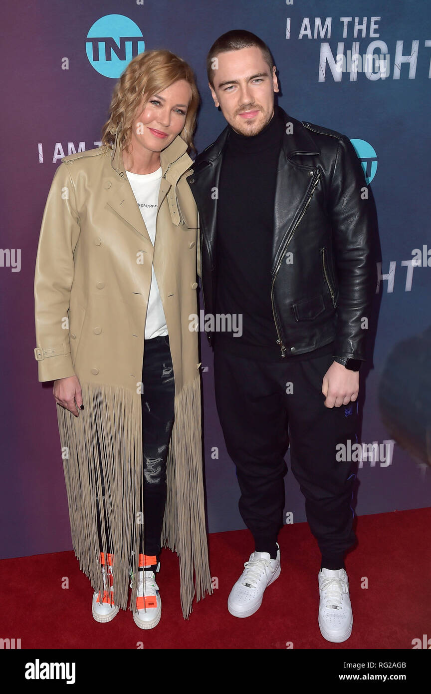 Los Angeles, USA. 24th Jan, 2019. Connie Nielsen and Sebastian Sartor ...