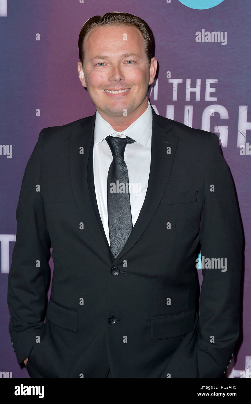 Theo Marshall at the premiere of the TNT miniseries 'I Am the Night' at the Harmony Gold Theater ...