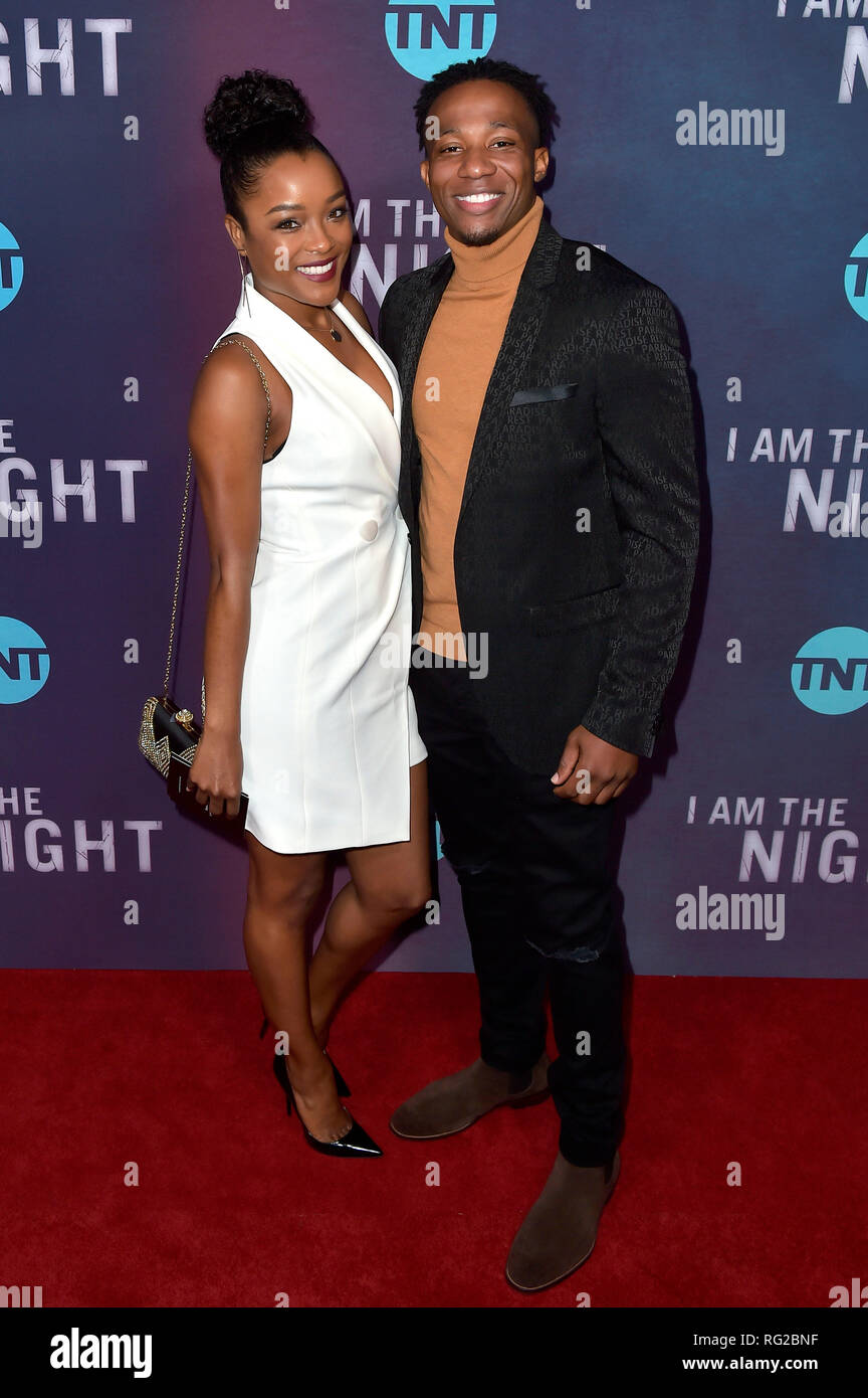 LaToya Tonodeo and Arlen Escarpeta at the premiere of the TNT ...