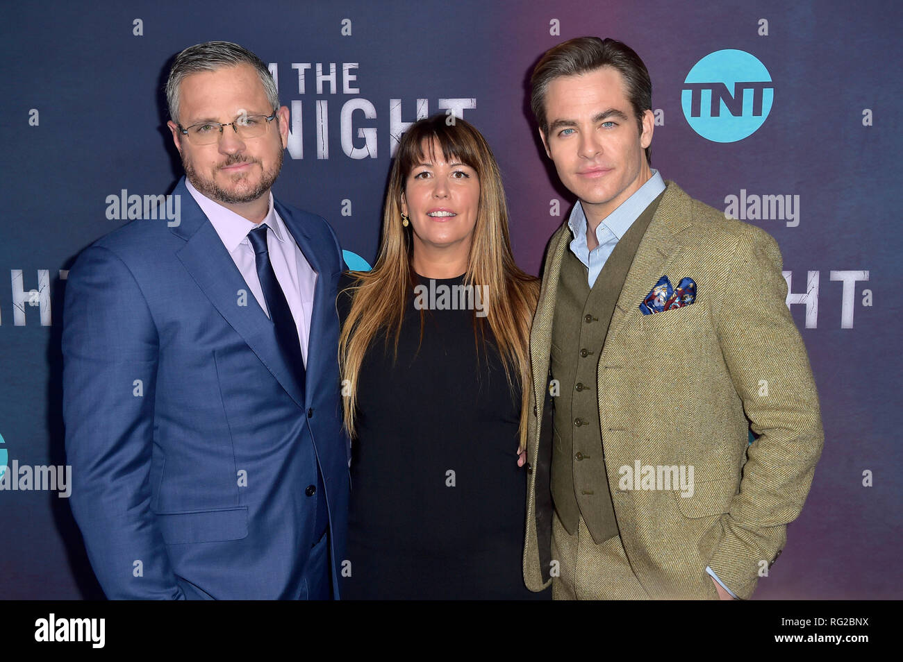 Sam Sheridan, Patty Jenkins and Chris Pine at the premiere of the TNT ...