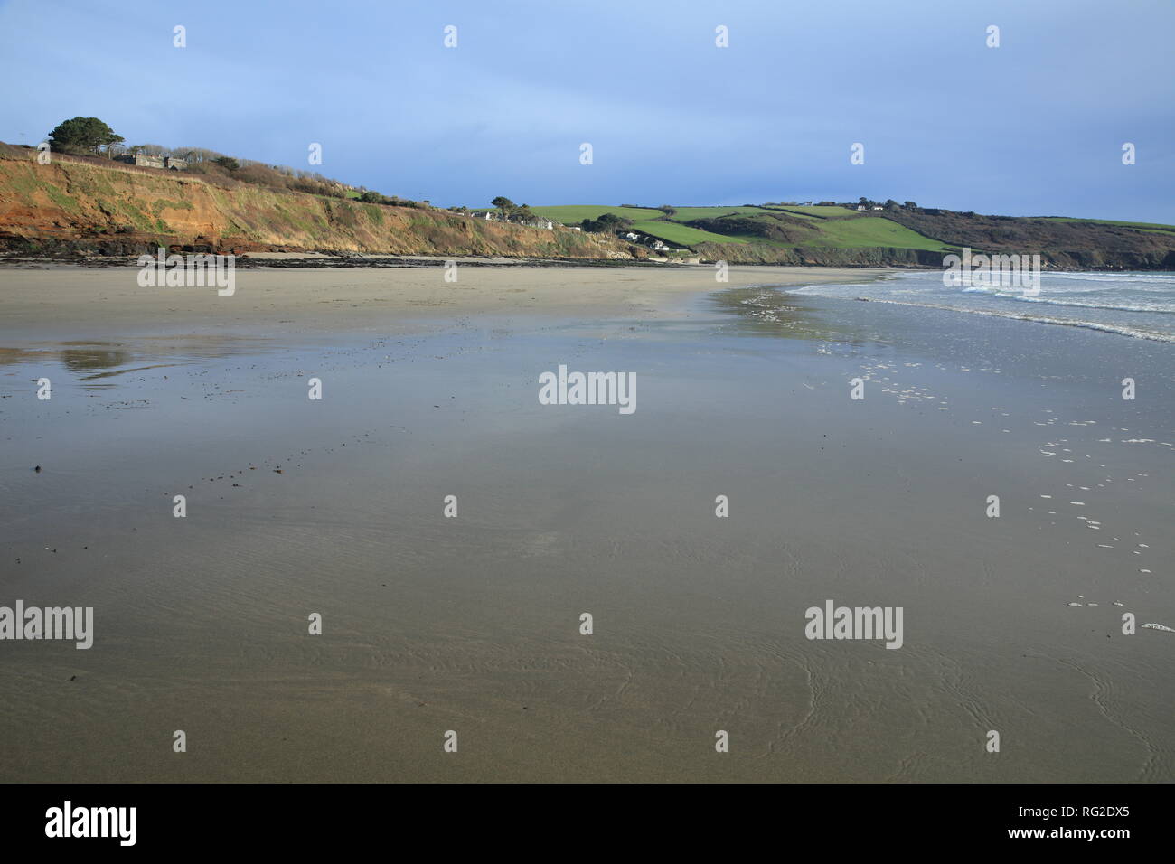 Carne beach/Pendower beach, Roseland Peninsula, Cornwall, England, UK ...