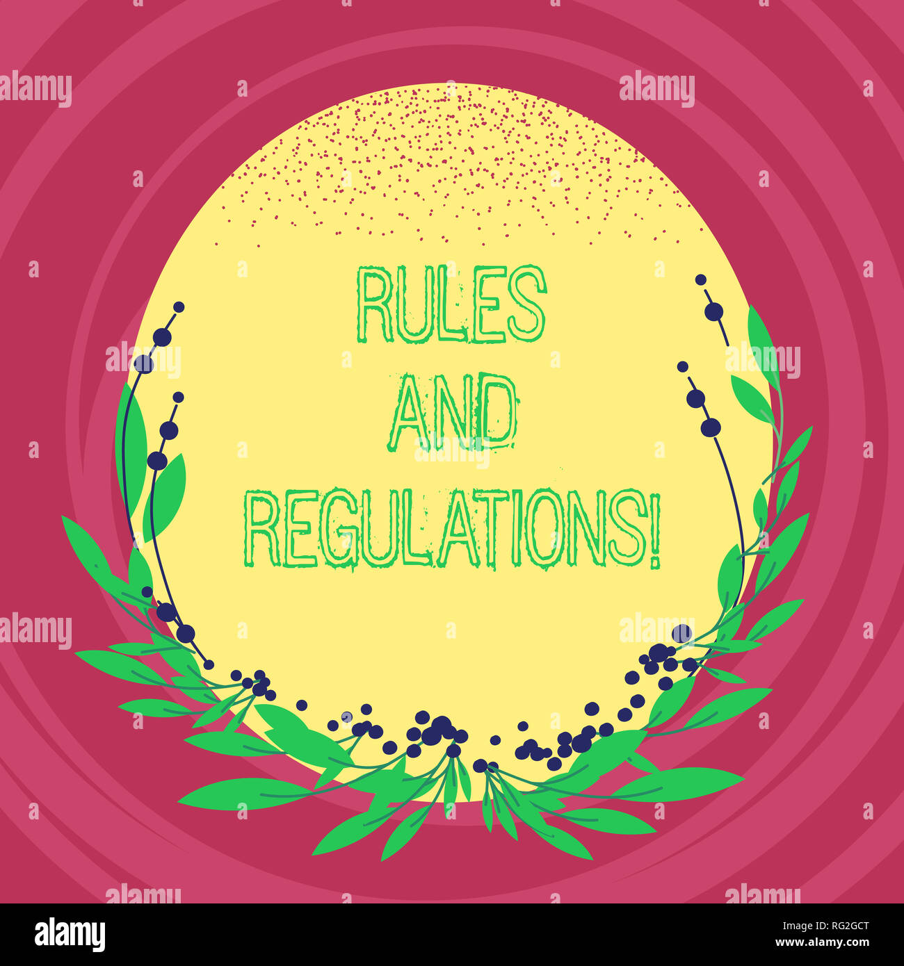 Text sign showing Rules And Regulations. Conceptual photo guidelines to ...