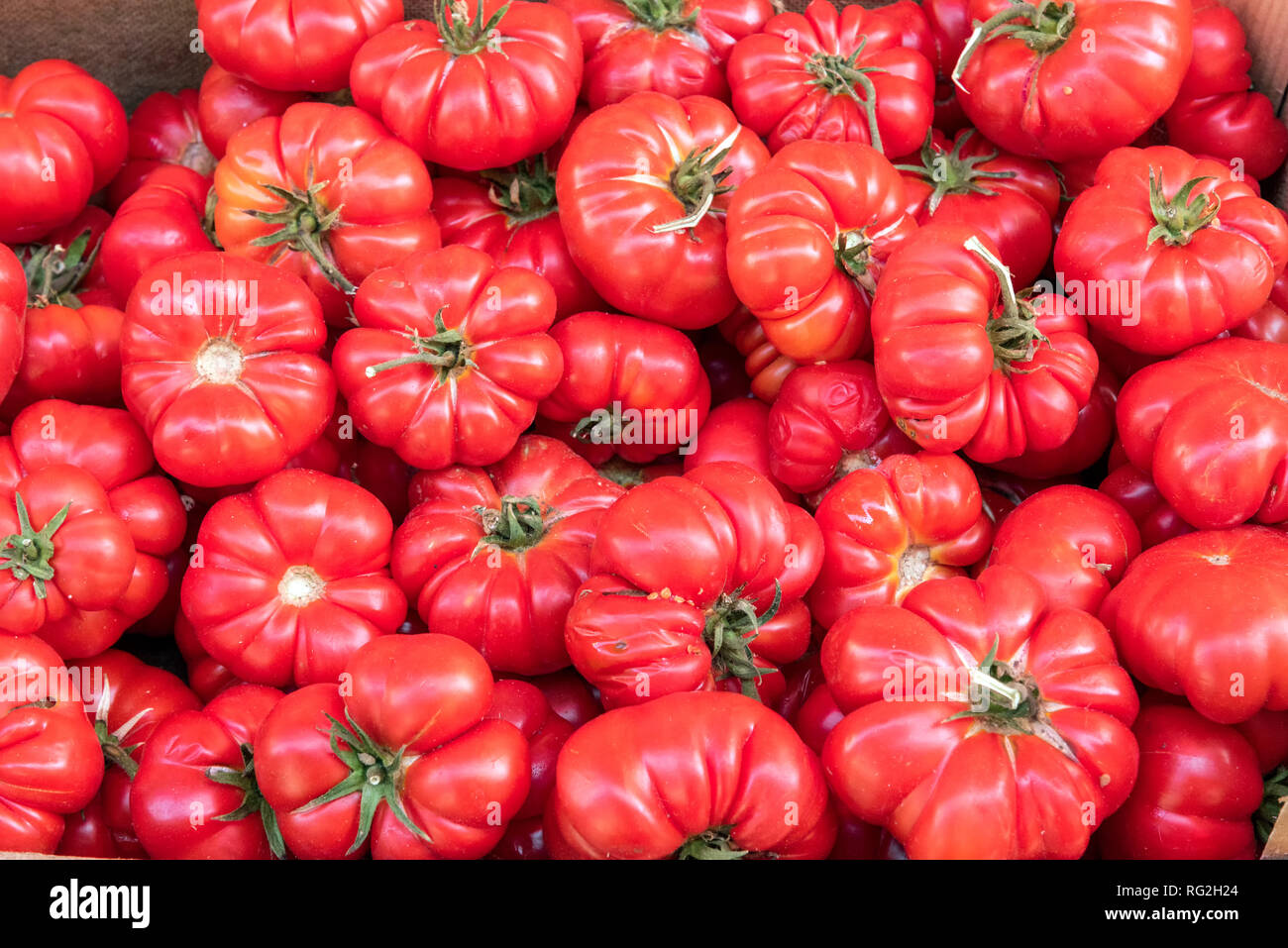 Ripped sicilian tomatoes for sale at a market Stock Photo - Alamy
