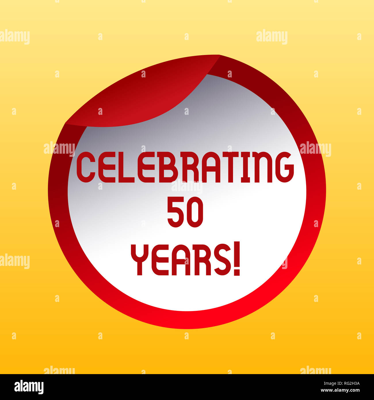 Handwriting text Celebrating 50 Years. Concept meaning Golden ...