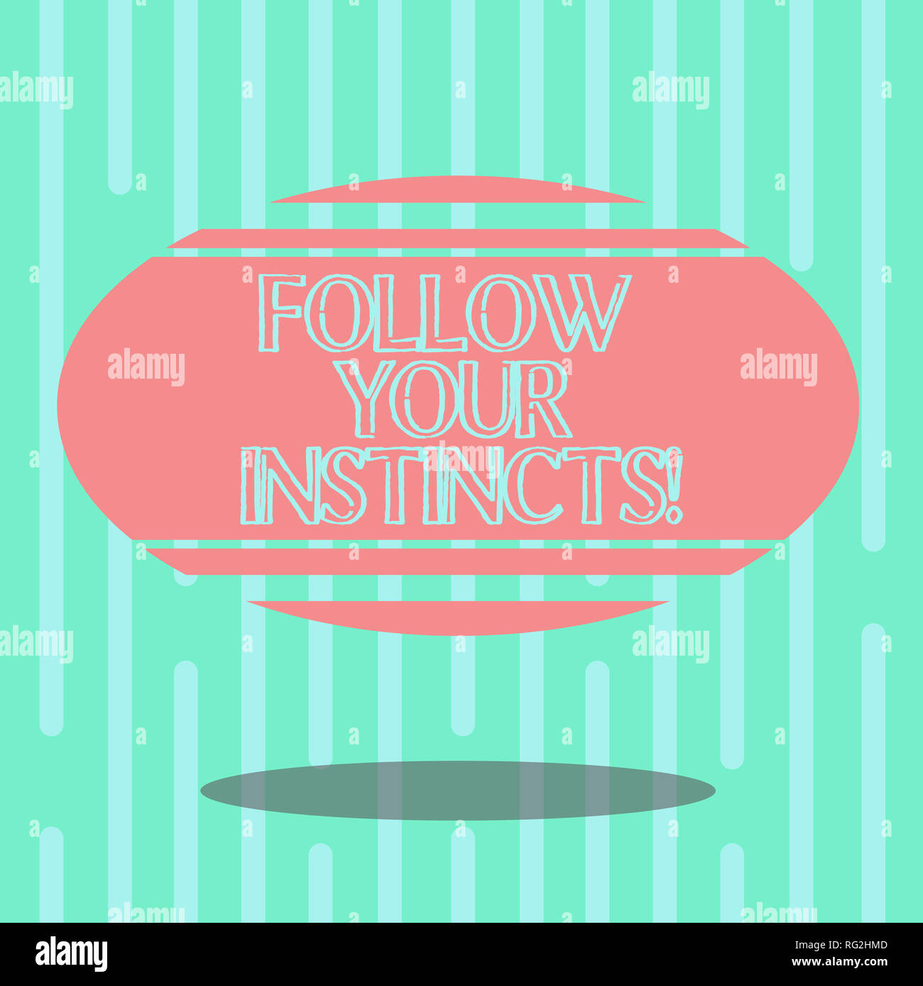 Word writing text Follow Your Instincts. Business concept for listen to your intuition and ...