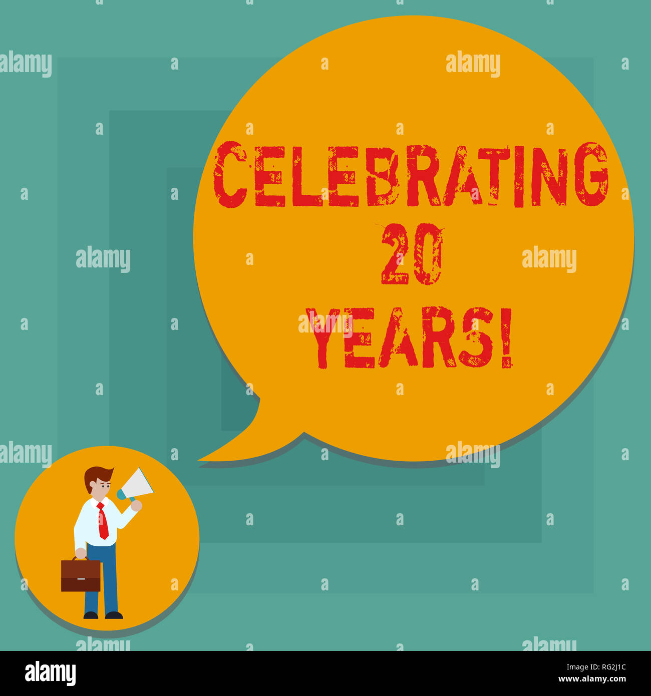 Conceptual hand writing showing Celebrating 20 Years. Business photo ...