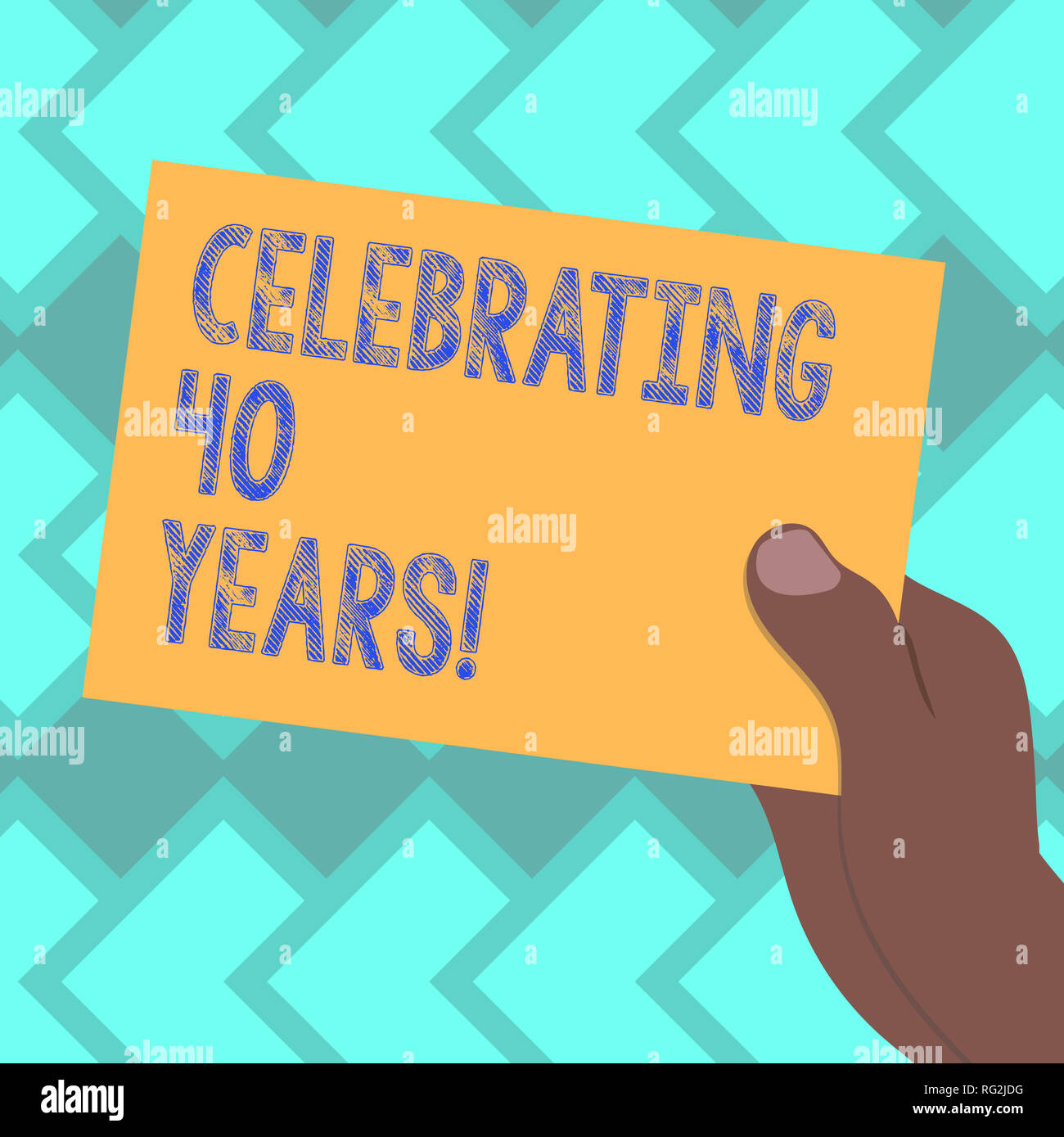 Text sign showing Celebrating 40 Years. Conceptual photo Honoring Ruby ...