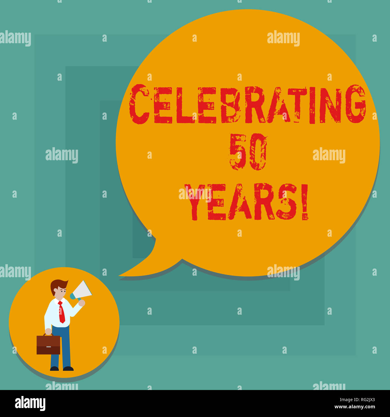 Conceptual hand writing showing Celebrating 50 Years. Business photo ...