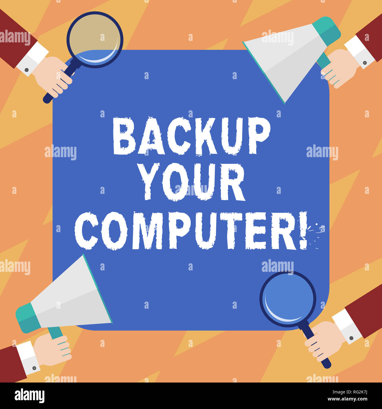 Text sign showing Backup Your Computer. Conceptual photo Produce exact ...