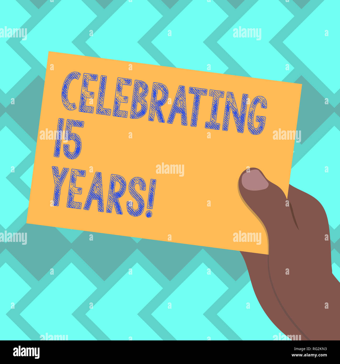 Text sign showing Celebrating 15 Years. Conceptual photo Commemorating ...