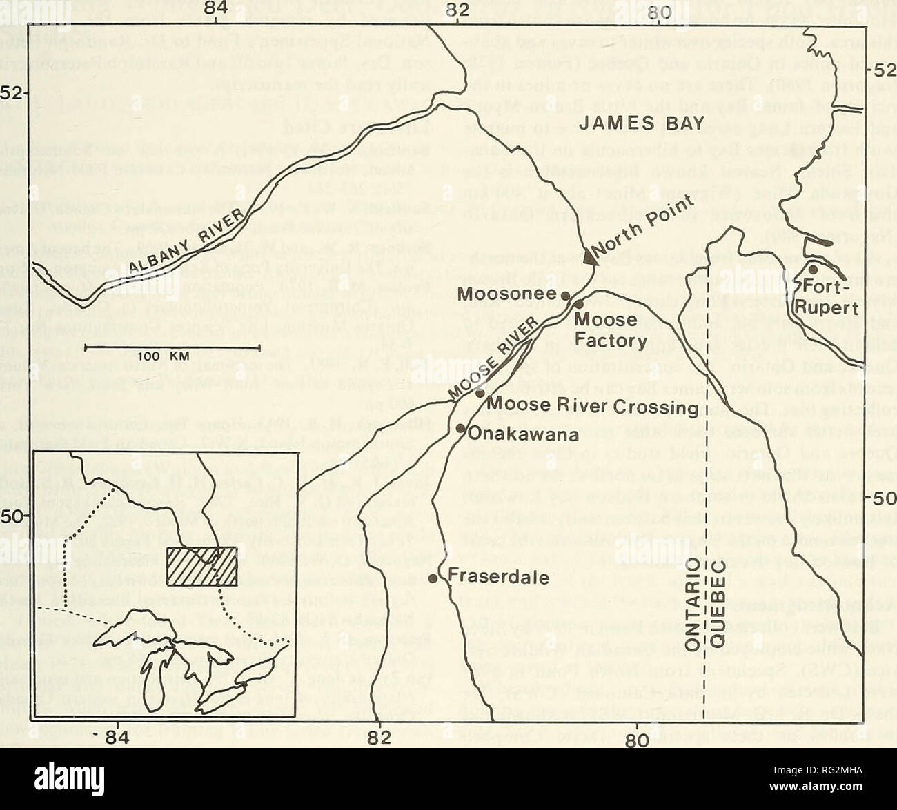 . The Canadian field-naturalist. 1984 Notes 50]. Figure 1. Map of the ...