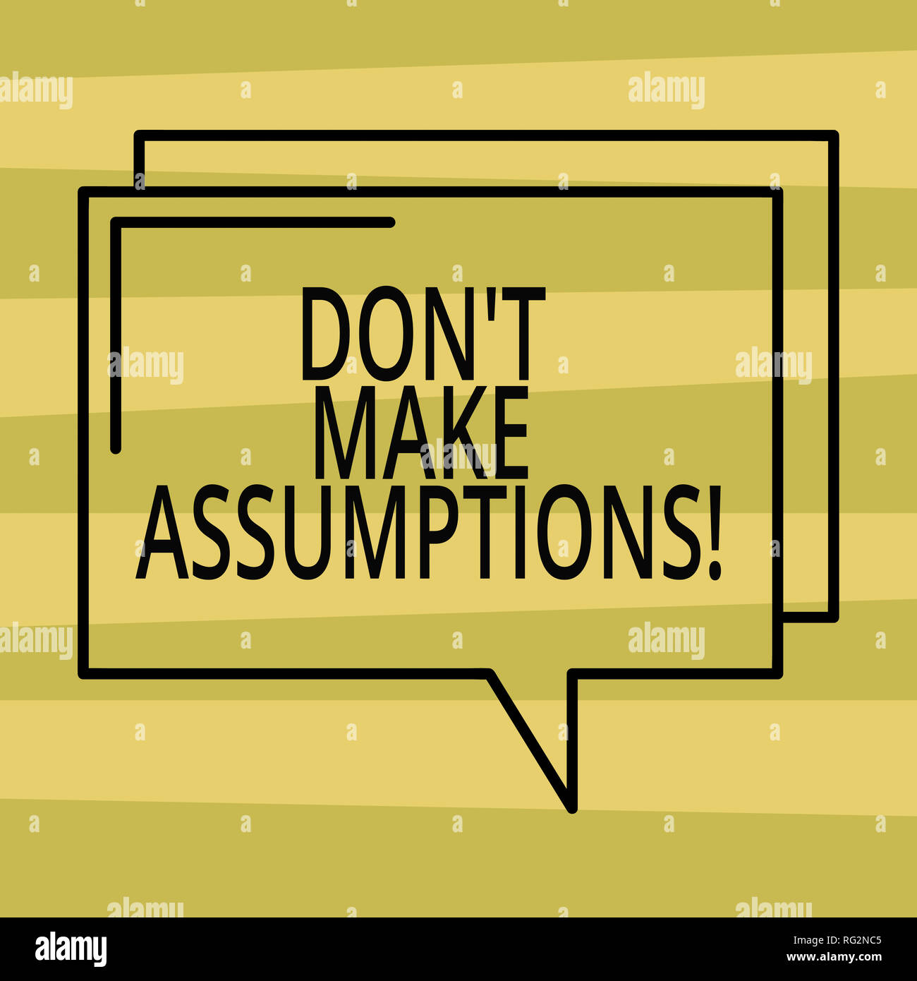 Text sign showing Don T Make Assumptions. Conceptual photo Do not ...