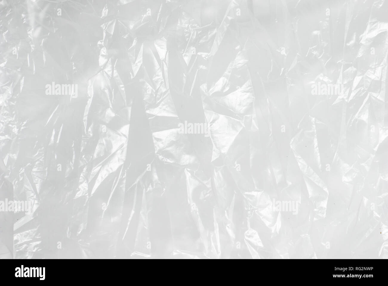Abstract background crumpled plastic film texture white garbage bag ...