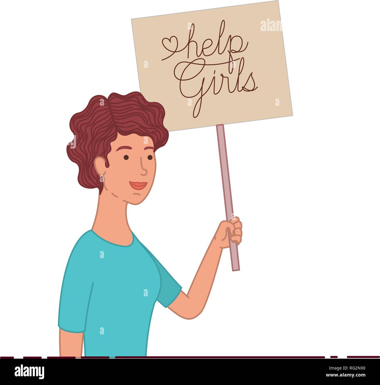 Woman card help face Stock Vector Images - Alamy