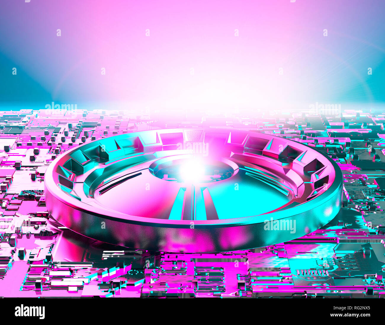 Laser beam and parabola, sci-fi, science fiction and technology, hit ...