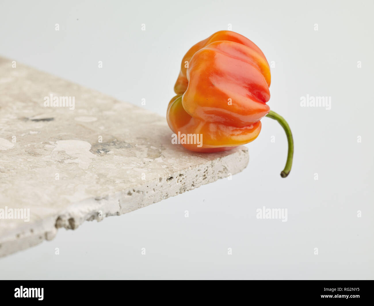 Colourful Scotch Bonnet hot pepper, food still-life photograph Stock ...