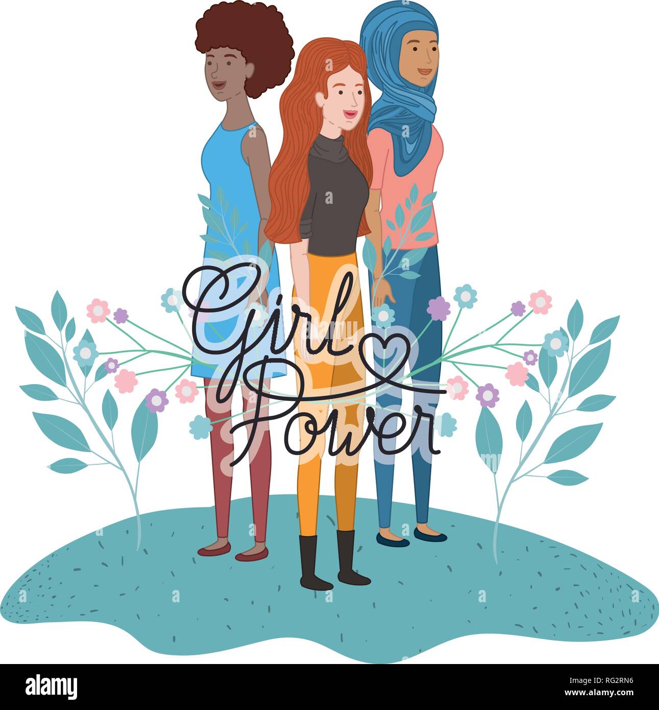 Women label girl power Stock Vector Images - Alamy