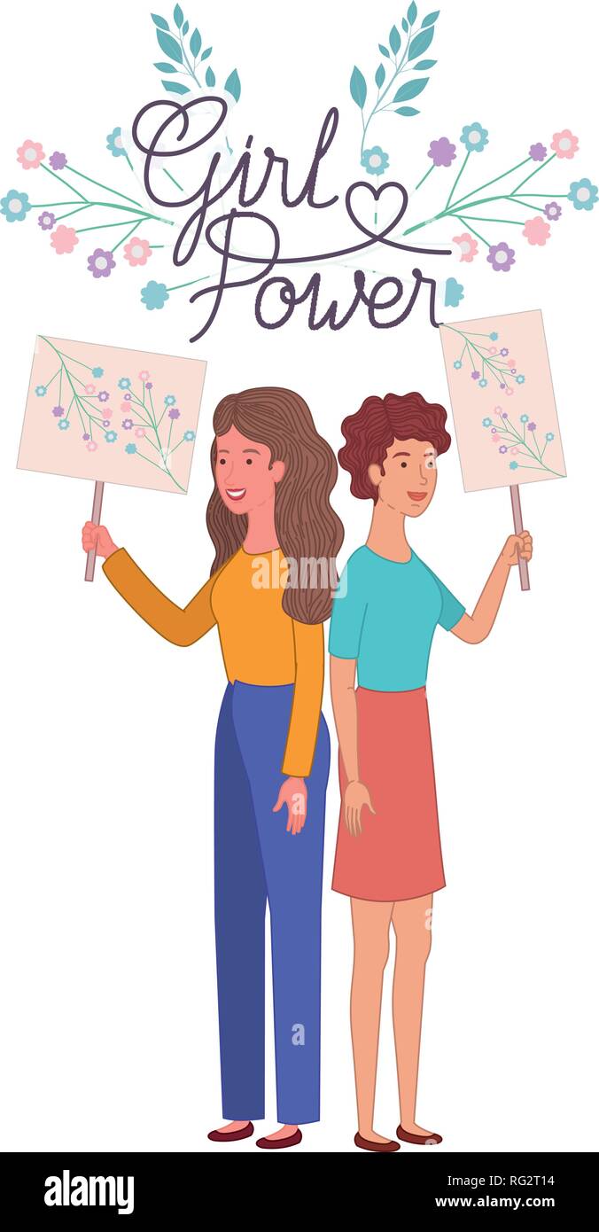 Women label girl power Stock Vector Images - Alamy