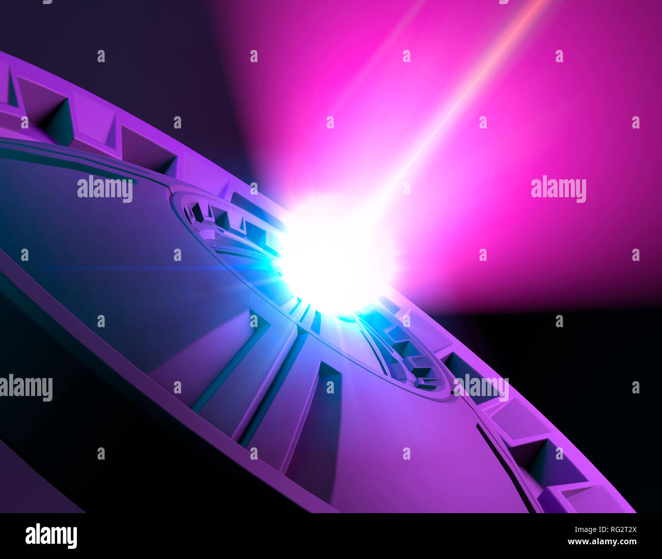 Laser beam and parabola, sci-fi, science fiction and technology, hit ...