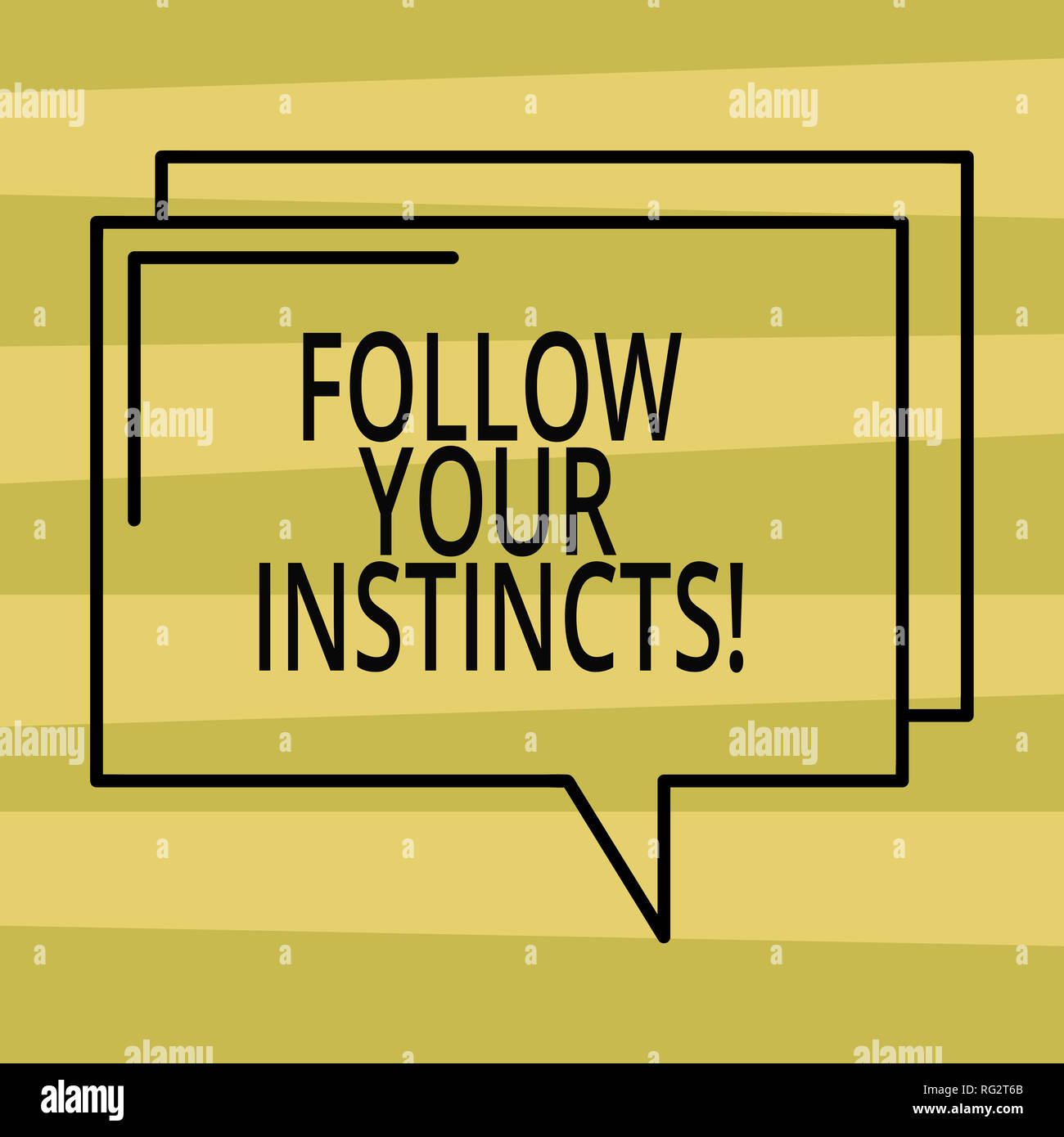 Text sign showing Follow Your Instincts. Conceptual photo listen to your intuition and listen to ...